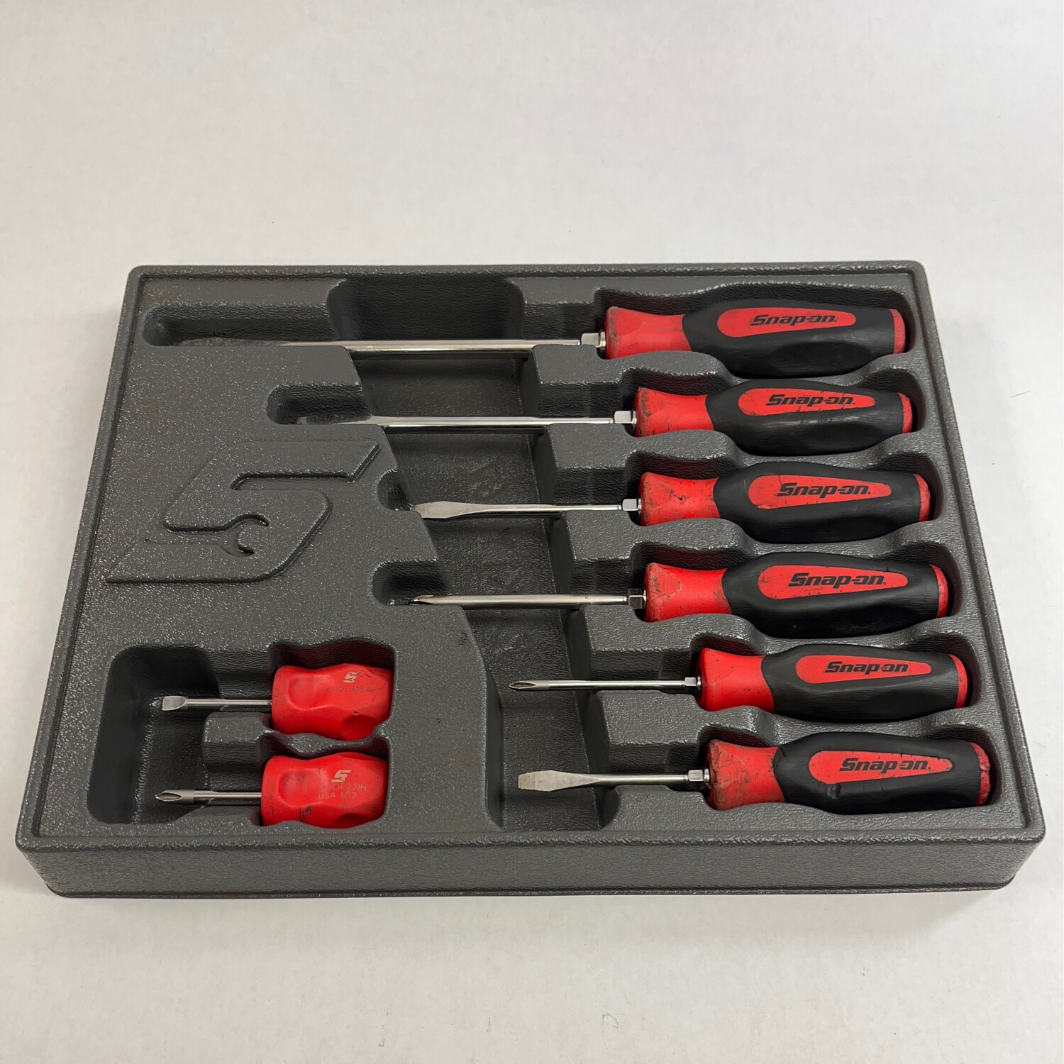 Snap On 8 Pc. Instinct Hard Grip Combination Screwdriver Set, SHDX80R ...