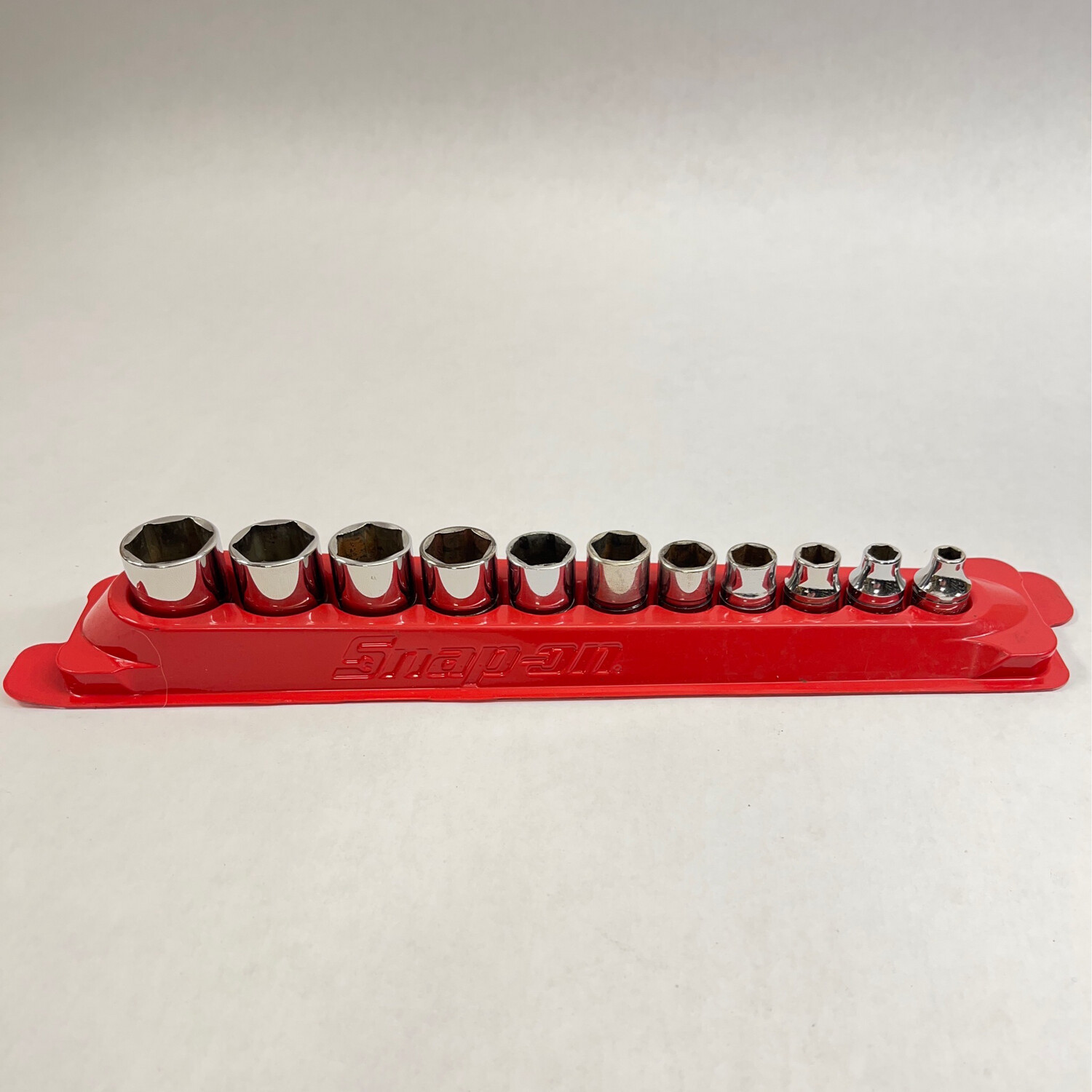 Snap On 11 Pc. 3/8" Drive 6-Point SAE Flank Drive Shallow Socket Set (1 ...