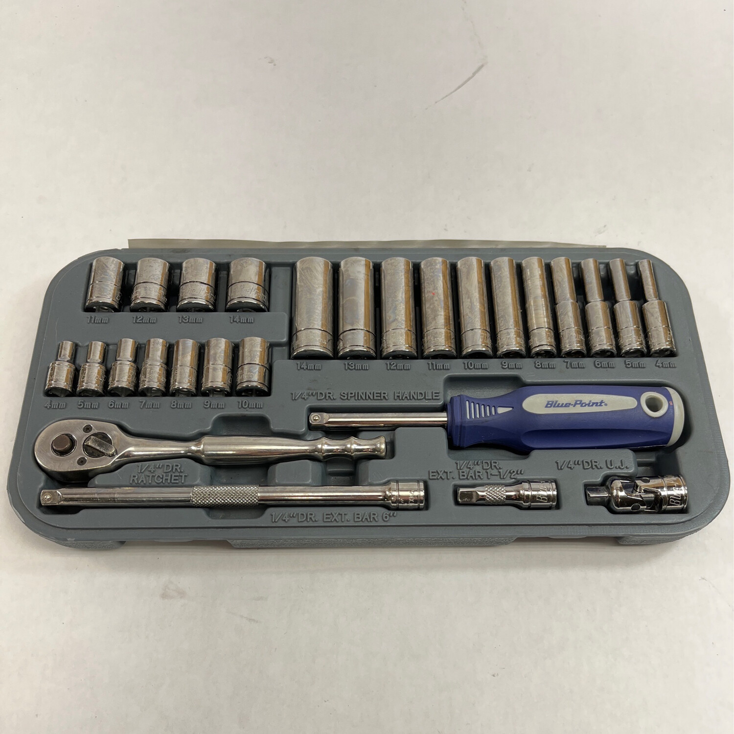 Snap On 27 Pc. 1/4" Drive Metric General Service Set, BLPGSSM1427 ...