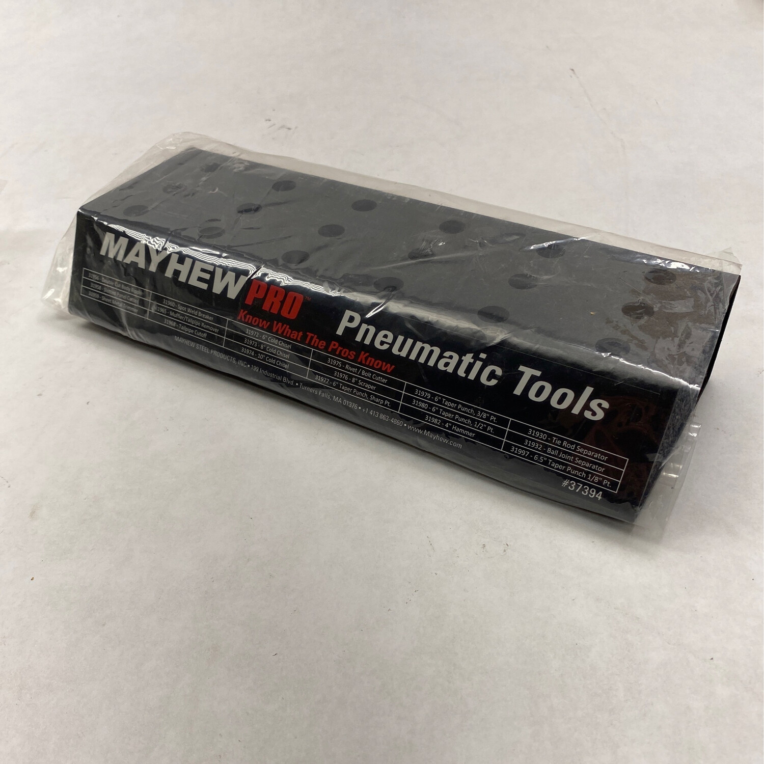 Mayhew Pro Pneumatic Tools Display Block And 18pc Air Hammer Bit Set ...