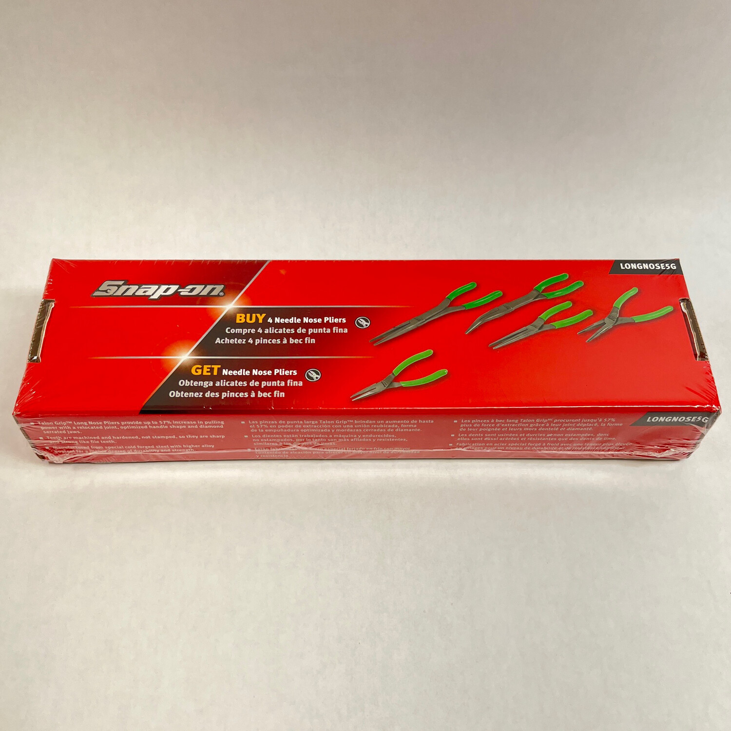 Snap On 5pc Green Needle Nose Plier Set, LONGNOSE5G - Shop - Tool Swapper