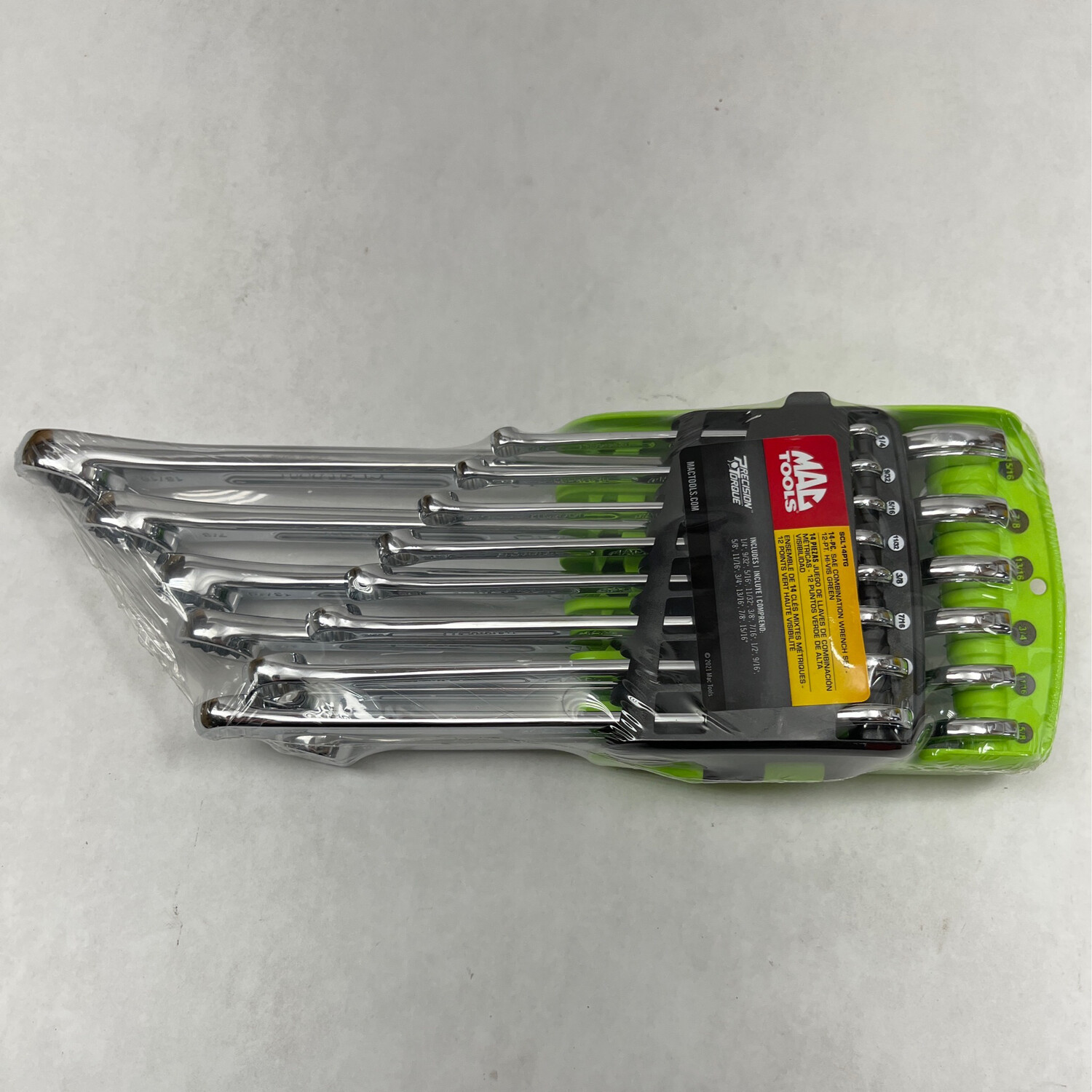 Mac Tools 14 Pc. SAE 12-Point Combination Wrench Set, SCL14PTG - Shop ...