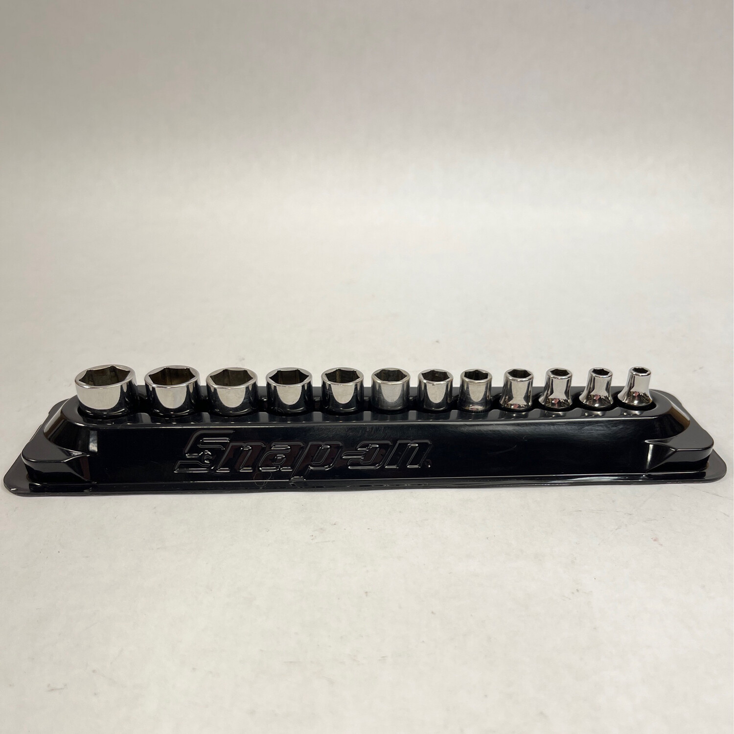 Snap On 12 Pc. 1/4" Drive 6-Point Metric Flank Drive Shallow Socket Set ...