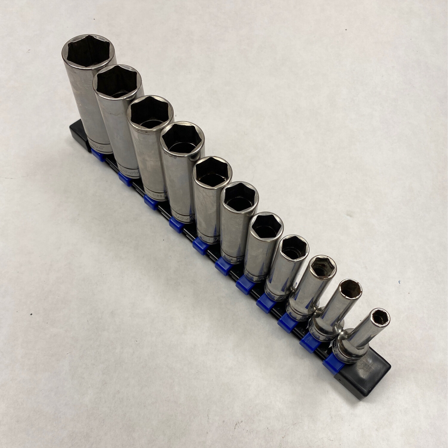 Snap On 11 pc 3/8" Drive 6-Point SAE Flank Drive Deep Socket Set, 211SFSY - Shop - Tool Swapper