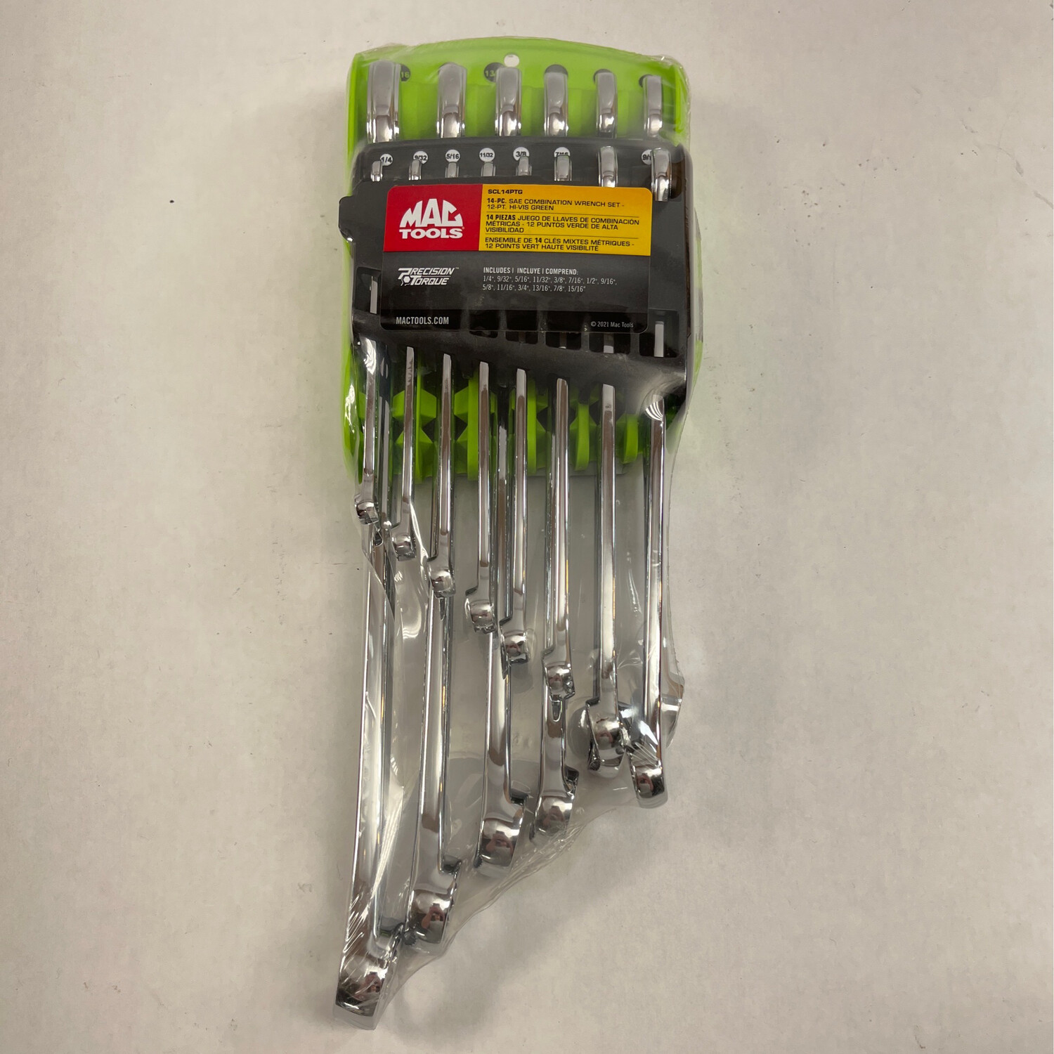 Mac Tools 14 Pc. SAE 12-Point Combination Wrench Set, SCL14PTG - Shop ...