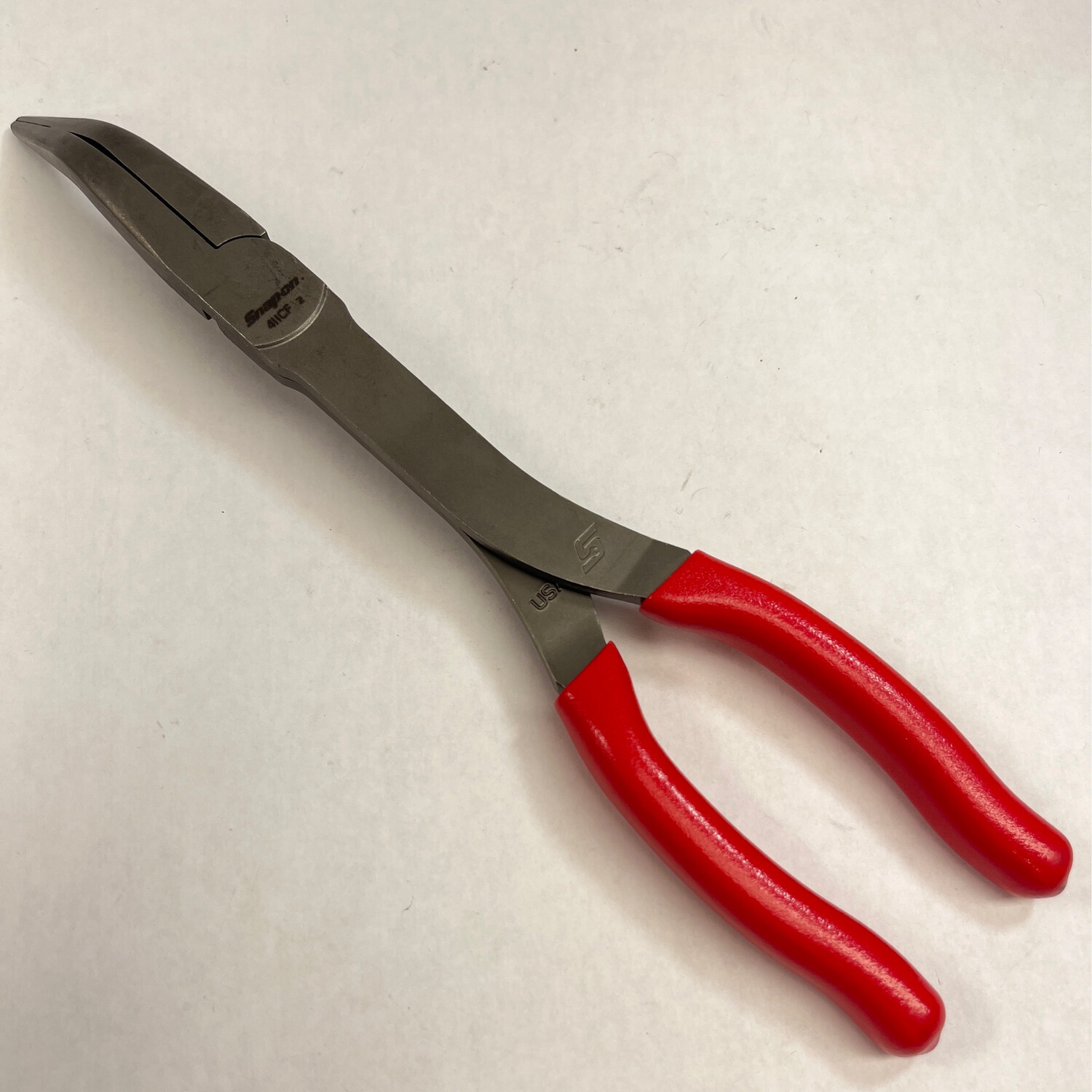 Snap On 11" Talon Grip Long-Neck 35° Bent Needle Nose Pliers, 411CF ...