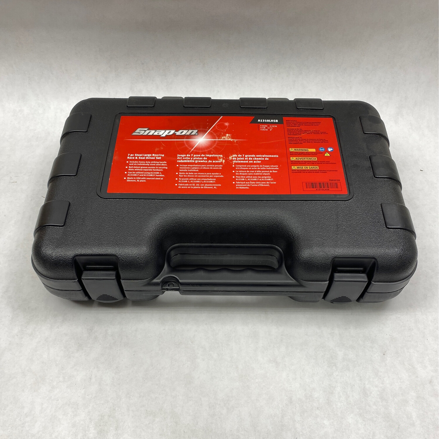 Snap On 7 Pc. Steel Large Bearing Race & Seal Driver Set, A1310LHSB ...