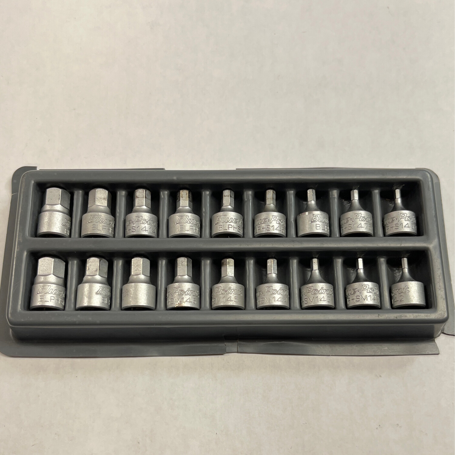 Blue Point 18 Pc 1 4 Drive Sae Metric Stubby Hex Bit Socket Set Blphexs1418 Shop Tool