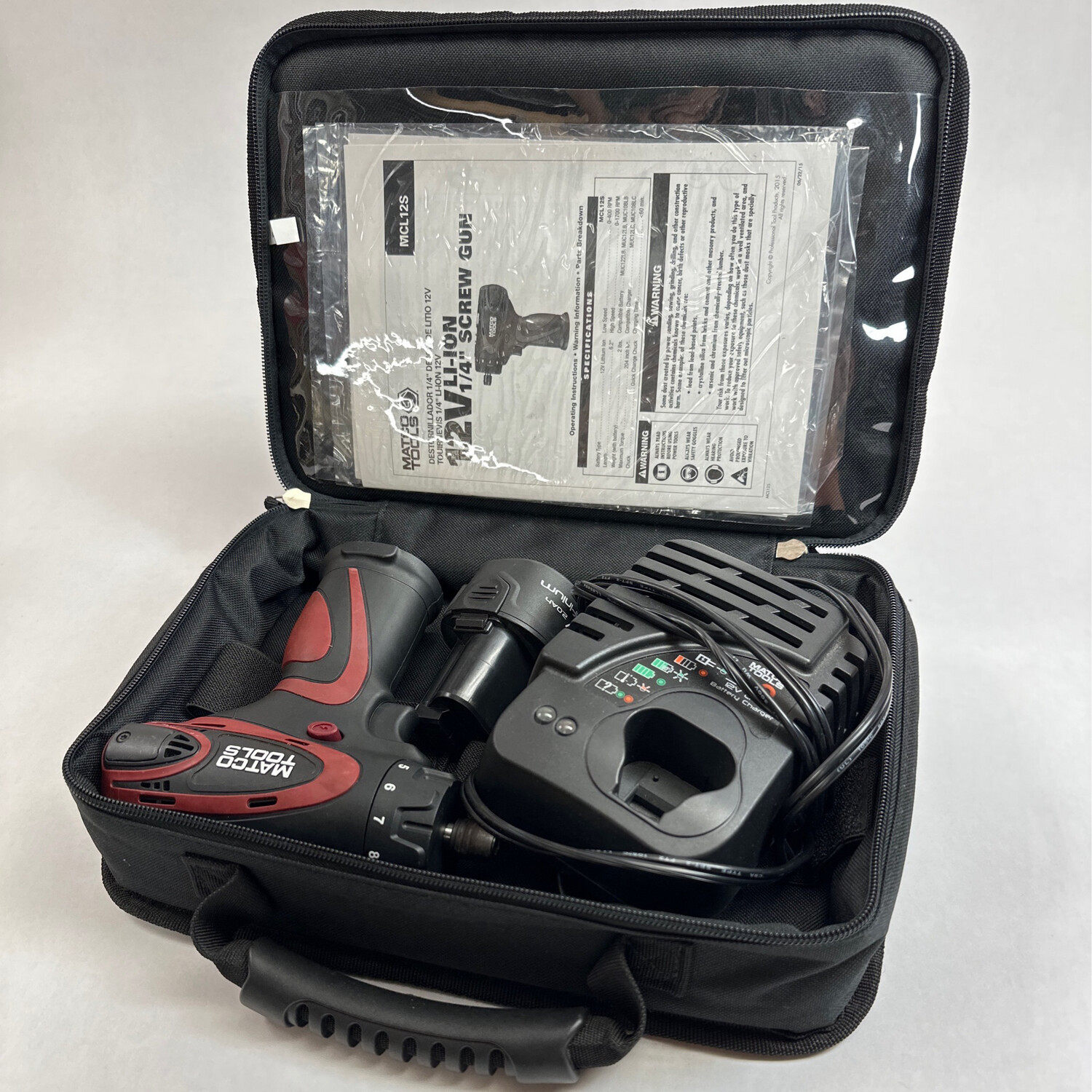 Matco 12v 1/4” Screw Gun & Battery/Charger, MCL12S - Shop - Tool Swapper