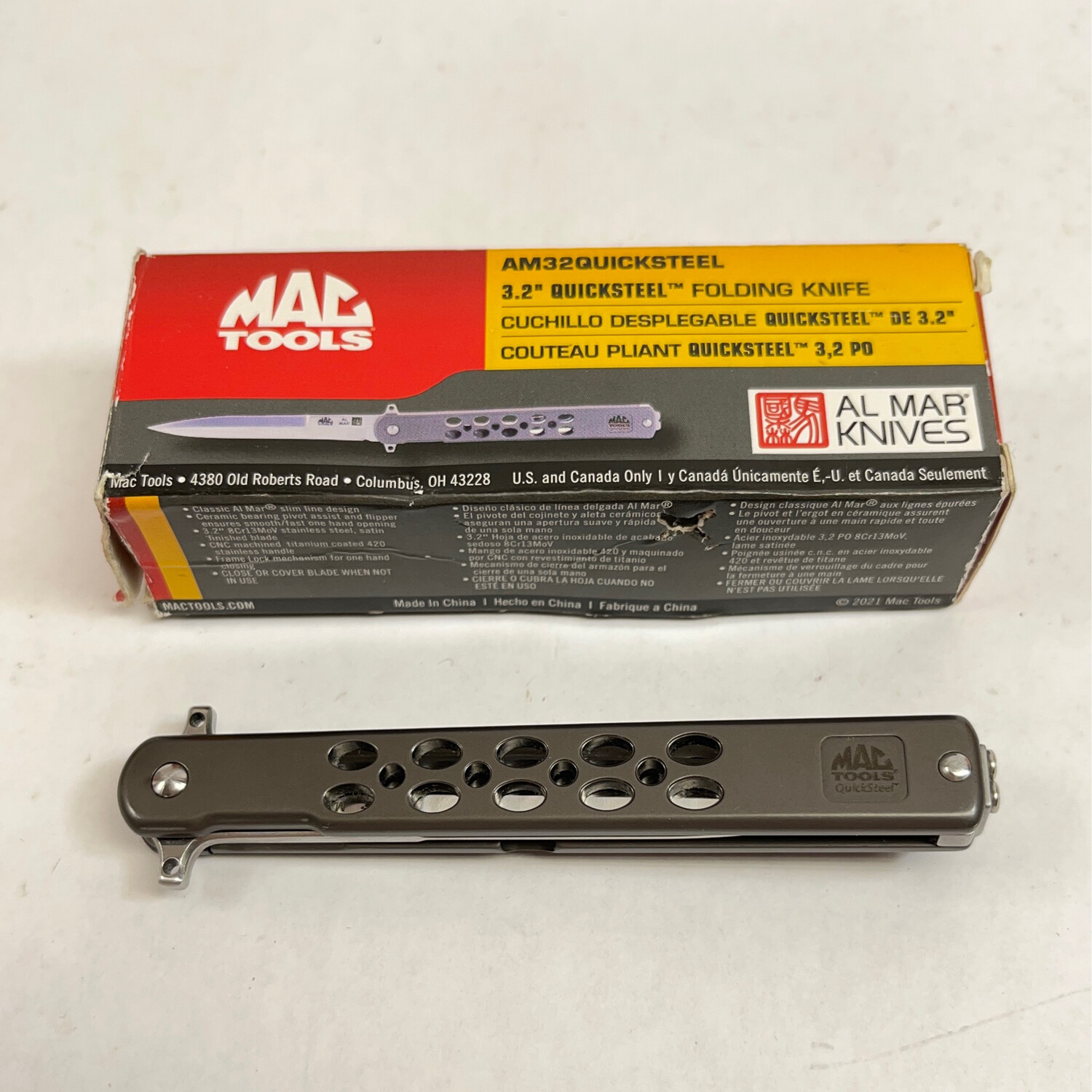 Mac Tools 3.2” Quick steel Folding Knife, AM32QUICKSTEEL - Shop - Tool ...