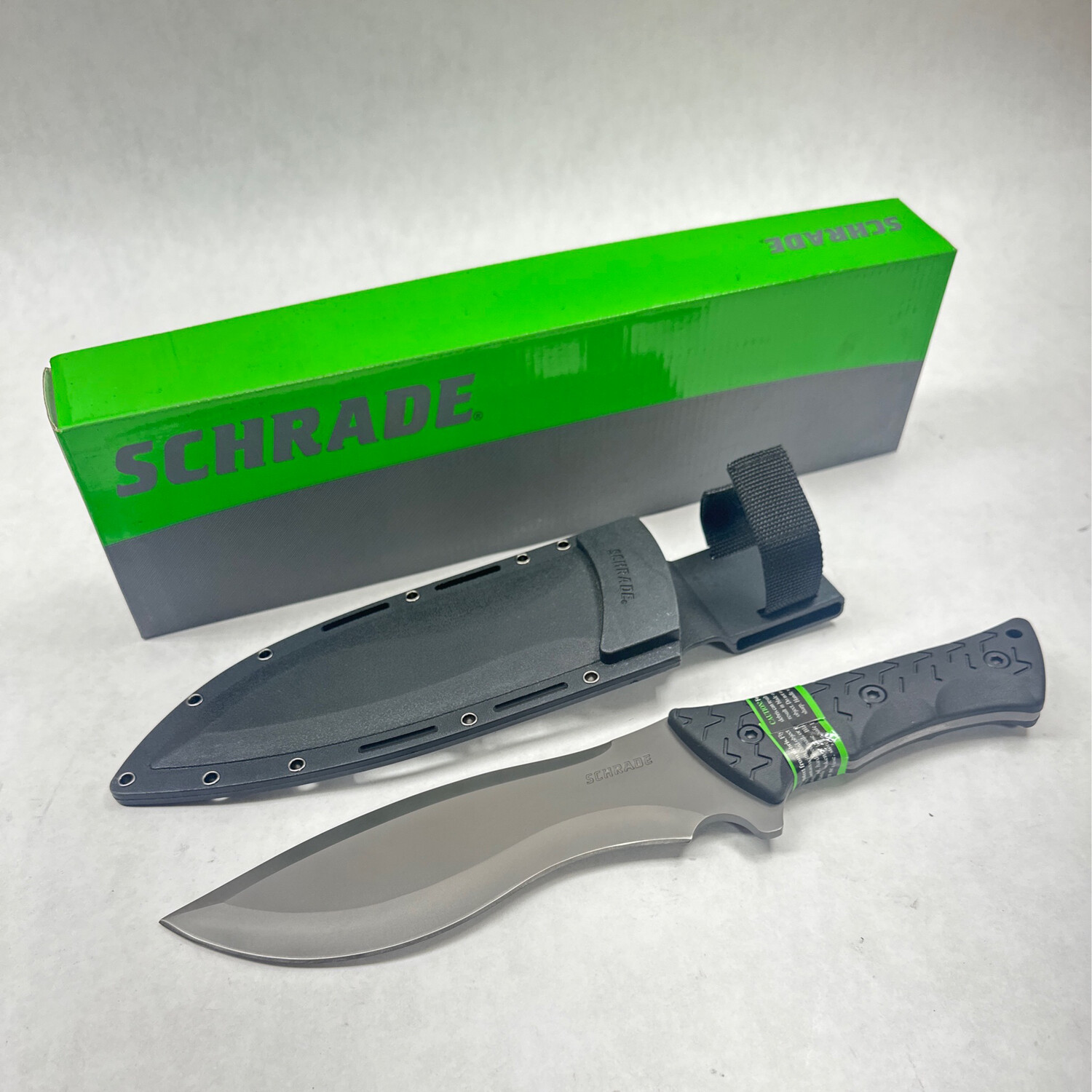 Schrade F28 Little Ricky Fixed DARK Gray Finish Blade Knife with ...