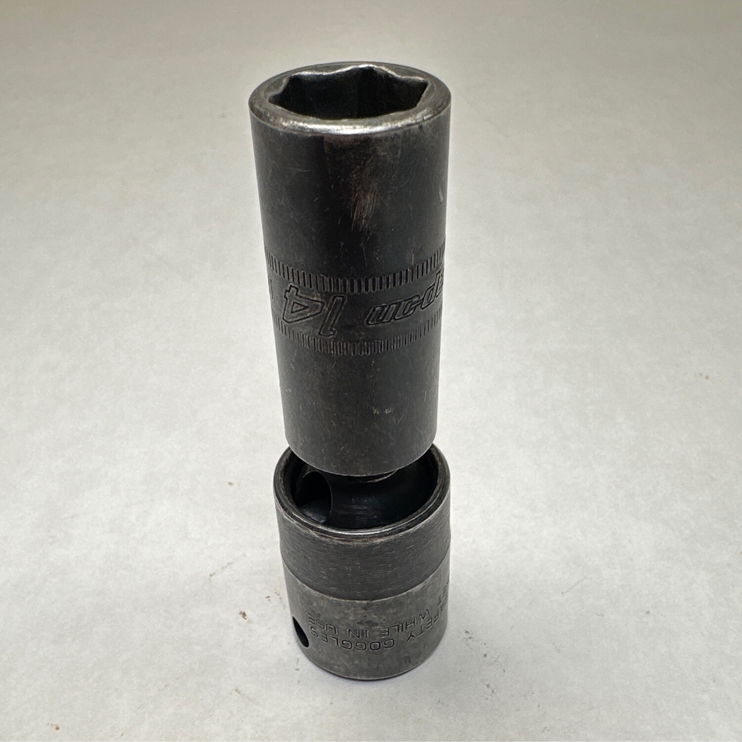 Snap On 3/8” Drive 6-Point Metric 14mm Flank Drive Deep Swivel Impact ...