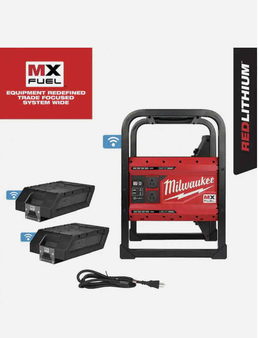 MX FUEL 3600-Watt/1800-Watt Lithium-Ion Battery Powered Push Start ...