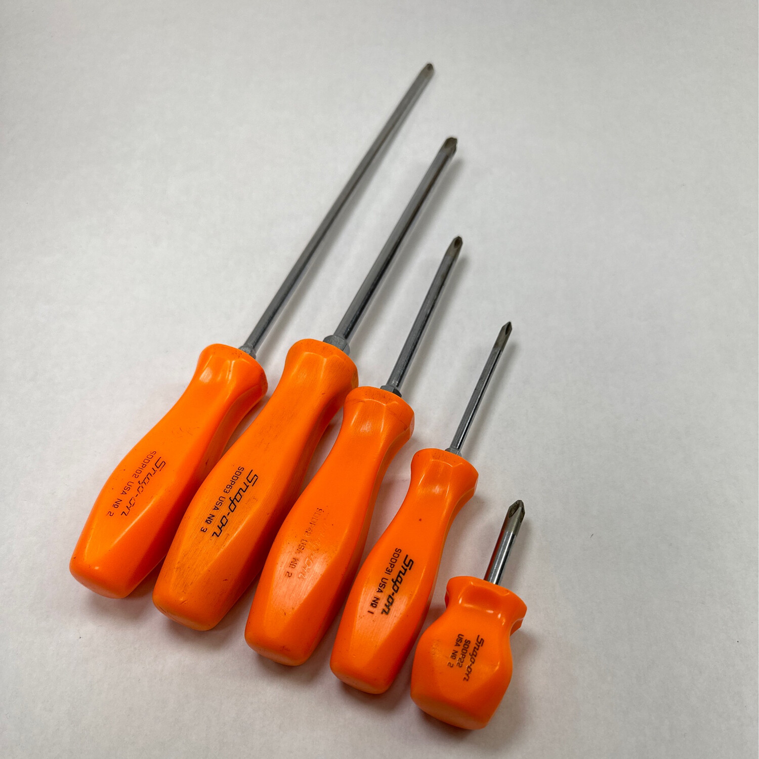 Snap On 5pc Phillips Orange Hard Handle Screwdriver Set - Shop - Tool ...