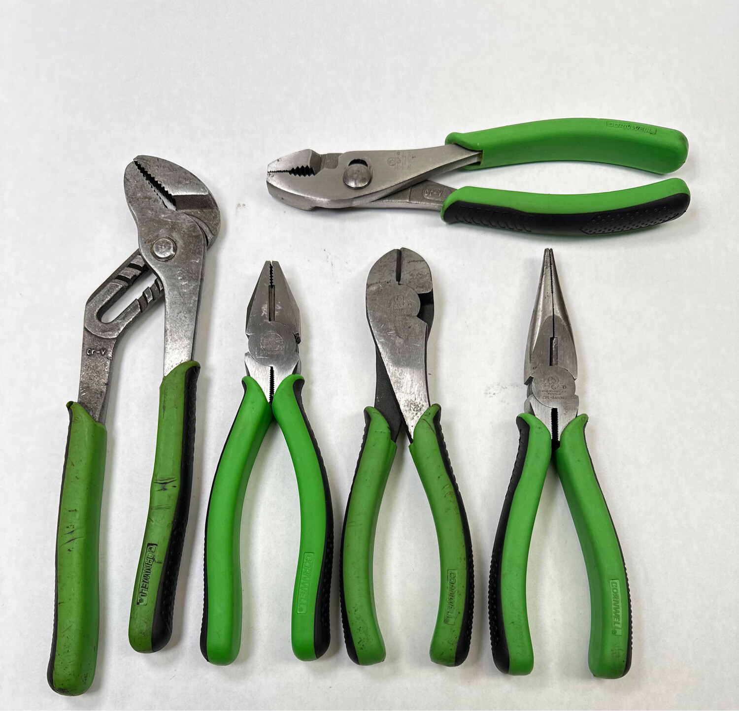 Cornwell 5 Piece Deluxe All Purpose Pliers Set, Neon Green, CPL309NG ...
