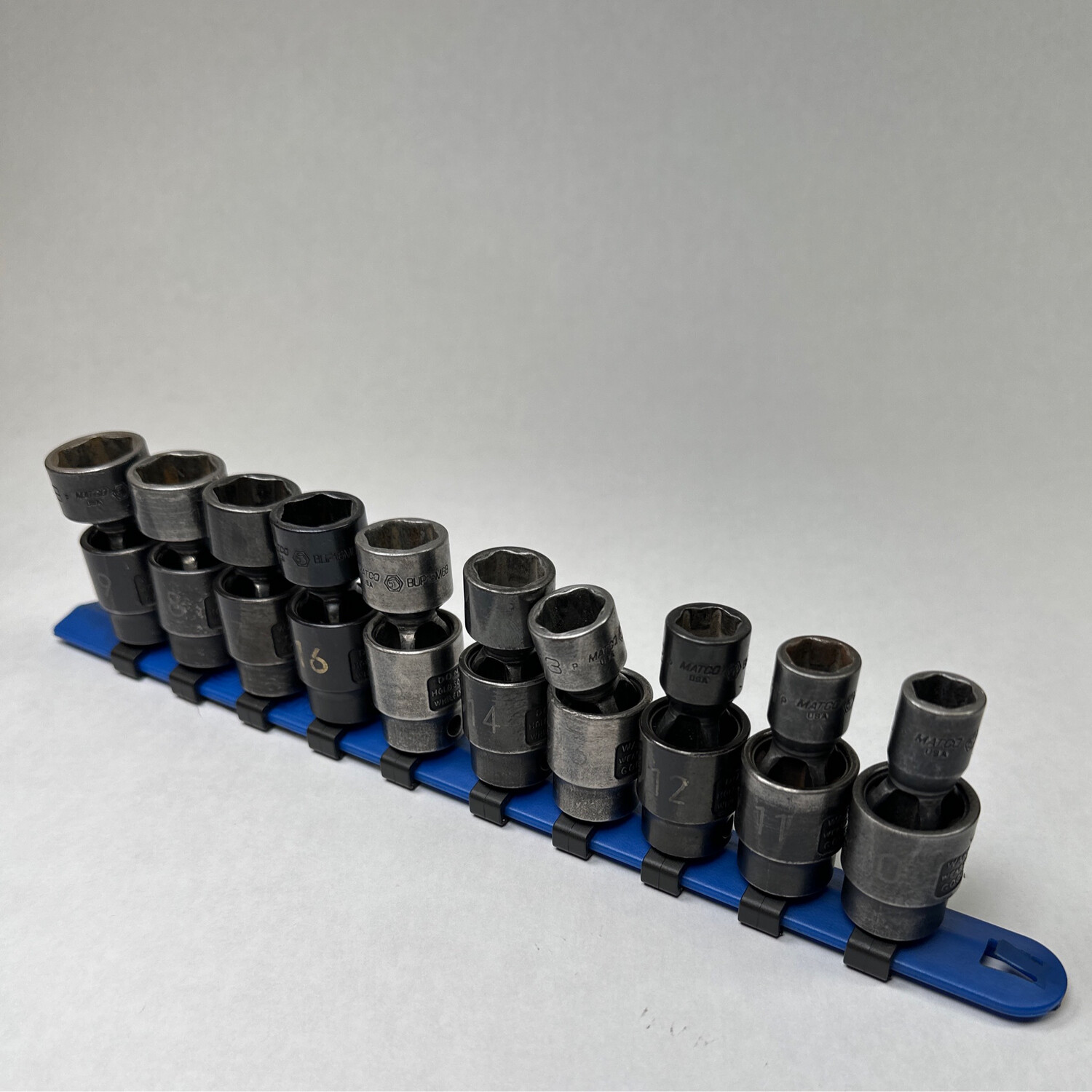 Matco 10pc 3/8” Drive Metric 6pt Impact Swivel Socket Set, SBUPM106TB ...