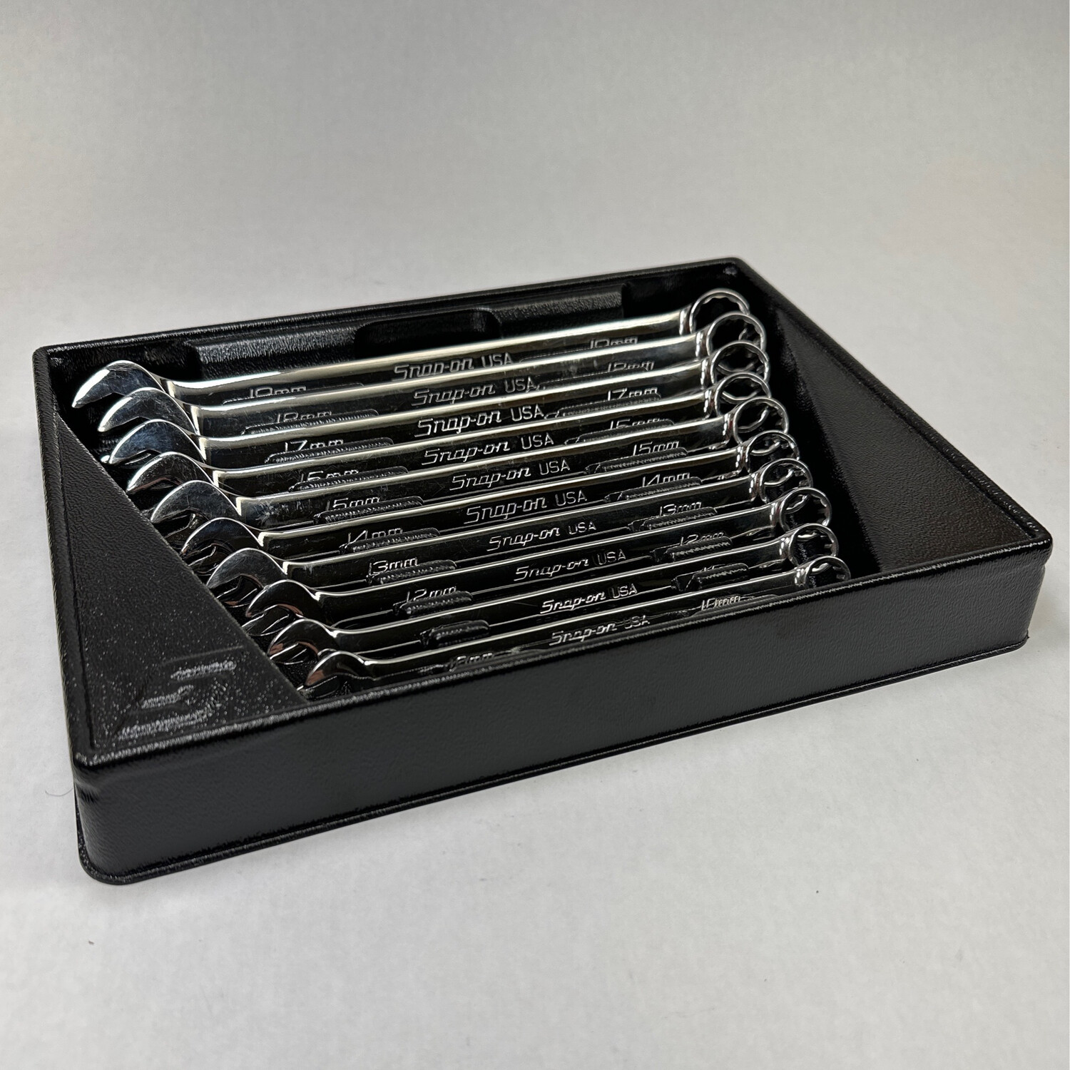 Snap On 10 pc 12-Point Metric Flank Drive® Plus Combination Wrench Set (10–19 mm), SOEXM710 ...