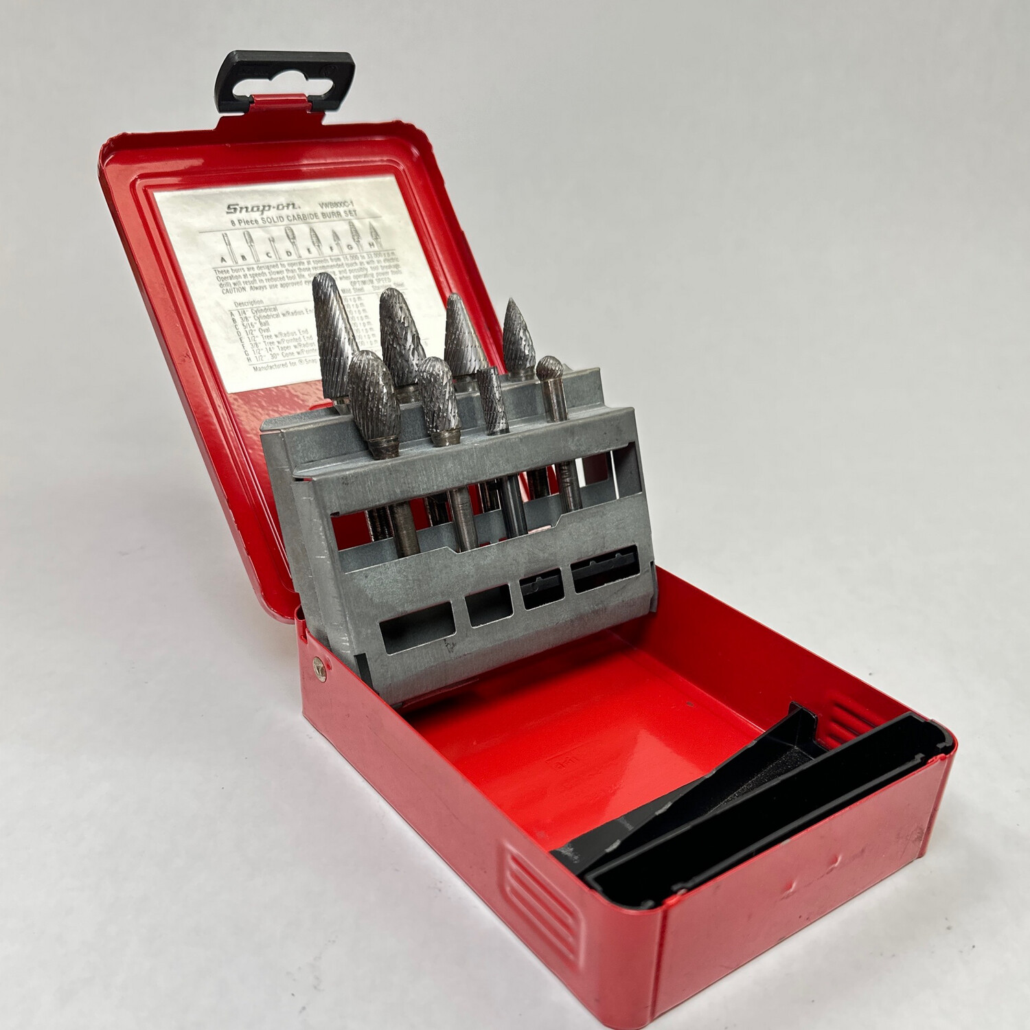 Snap On 8pc Solid Carbide Burr Set, VWB800C-1 - Shop - Tool Swapper