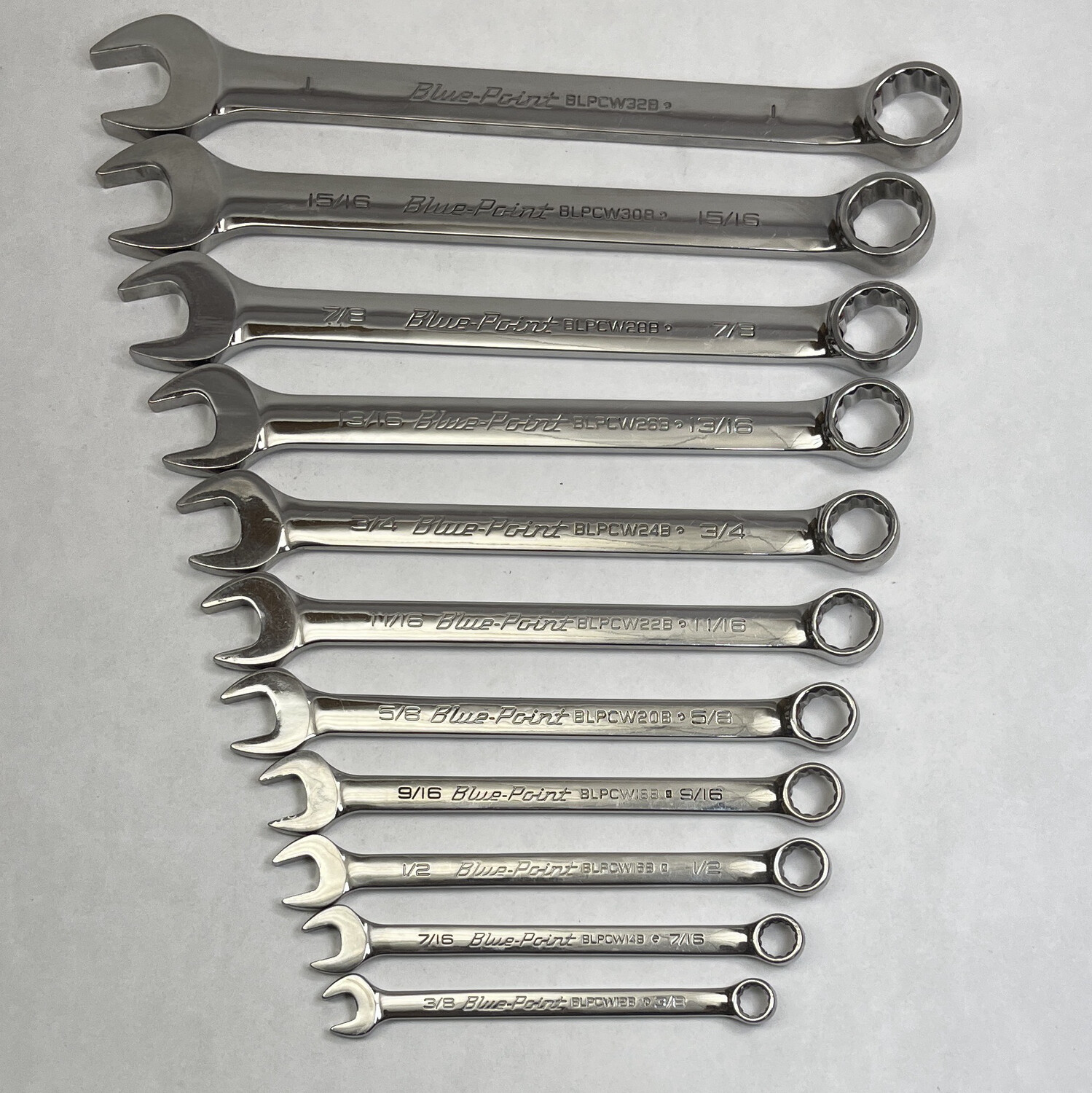 Blue-Point 11 pc 12-Point SAE Combination Wrench Set, BLPCWS711B - Shop ...