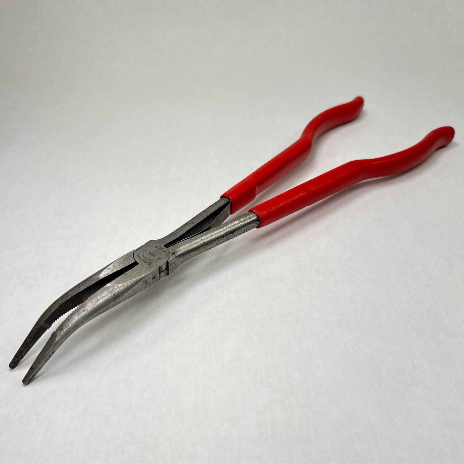 Snap On 15" Long-Neck 35° Bent Needle Nose Pliers (Red), 415CP - Shop ...