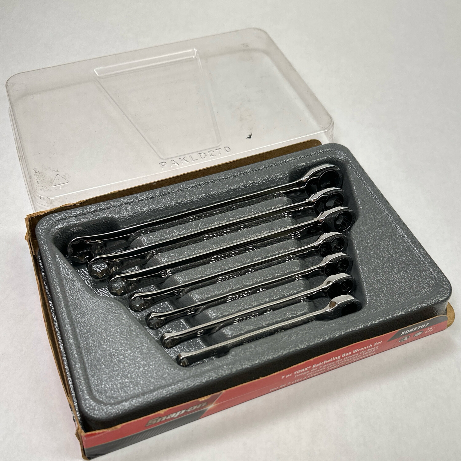 Snap On 7 pc TORX® Non-Reversible Ratcheting Box Wrench Set (E6-E16 ...