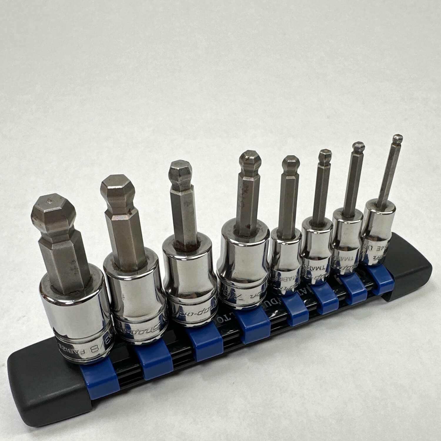 Snap On 8 pc Combination Drive SAE Standard Ball Hex Bit Socket Set (1/ ...