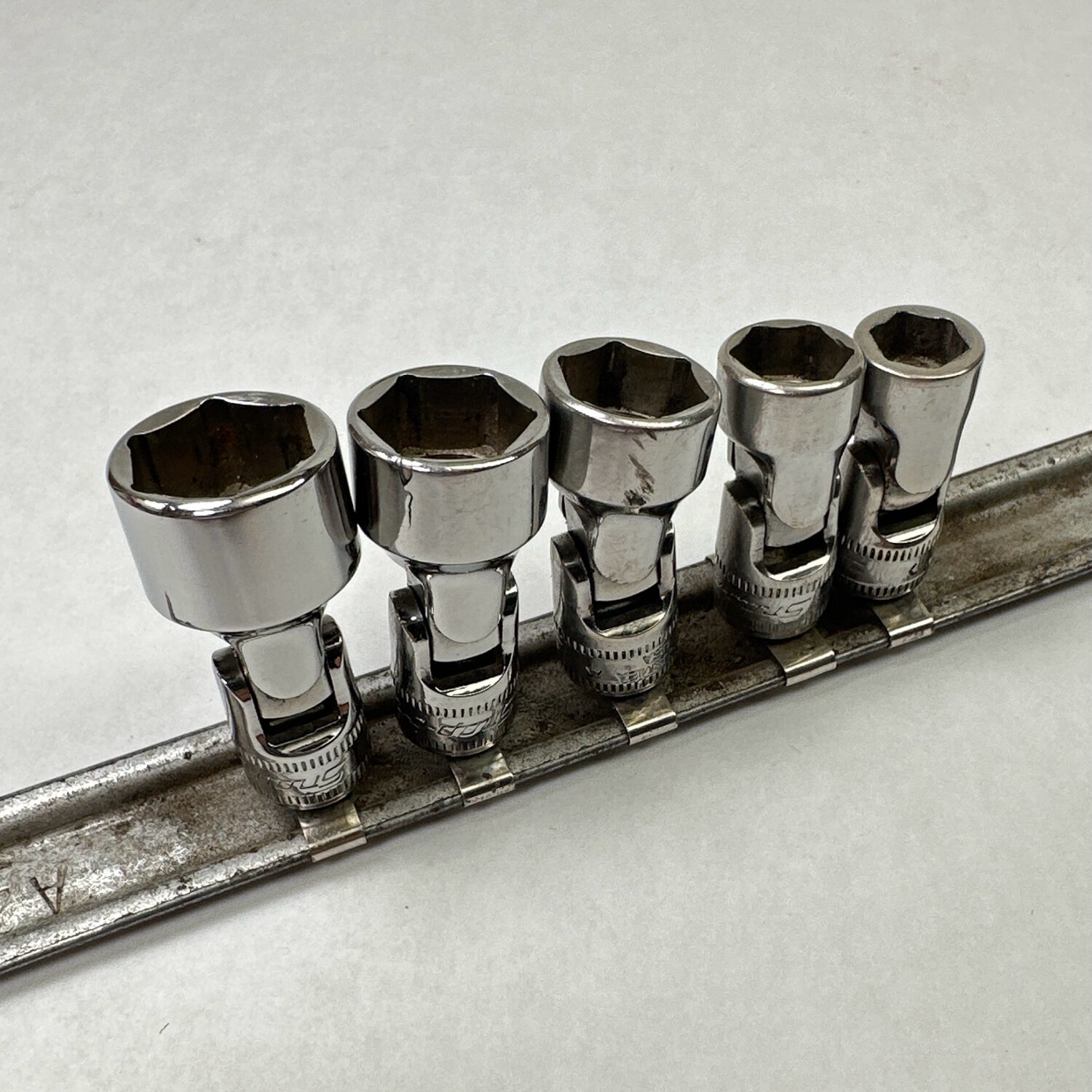 Snap On 5pc 1/4" Drive 6-Point Metric Flank Drive® Shallow Universal ...