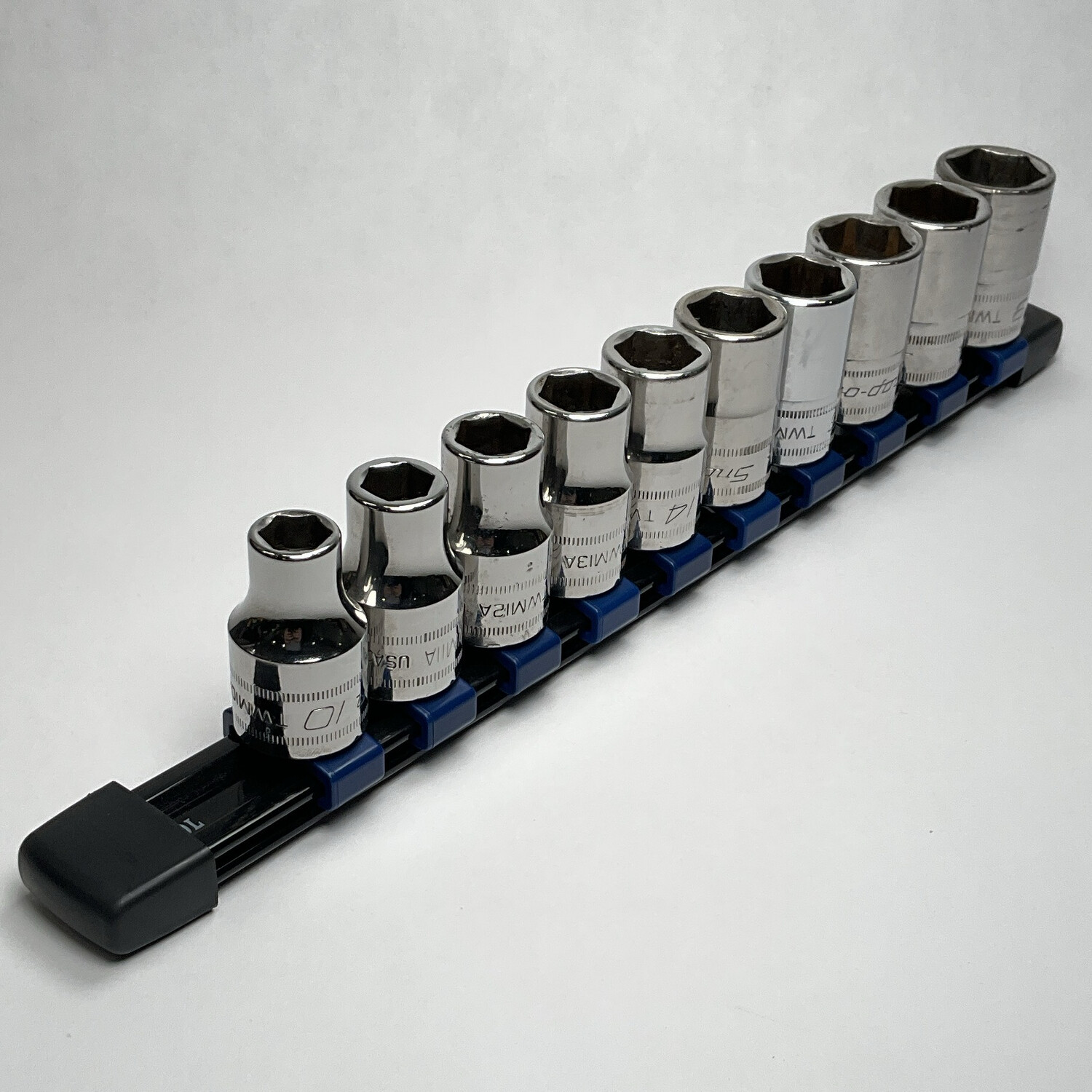 Snap On 10 pc 1/2" Drive 6-Point Metric Flank Drive Shallow Socket Set ...