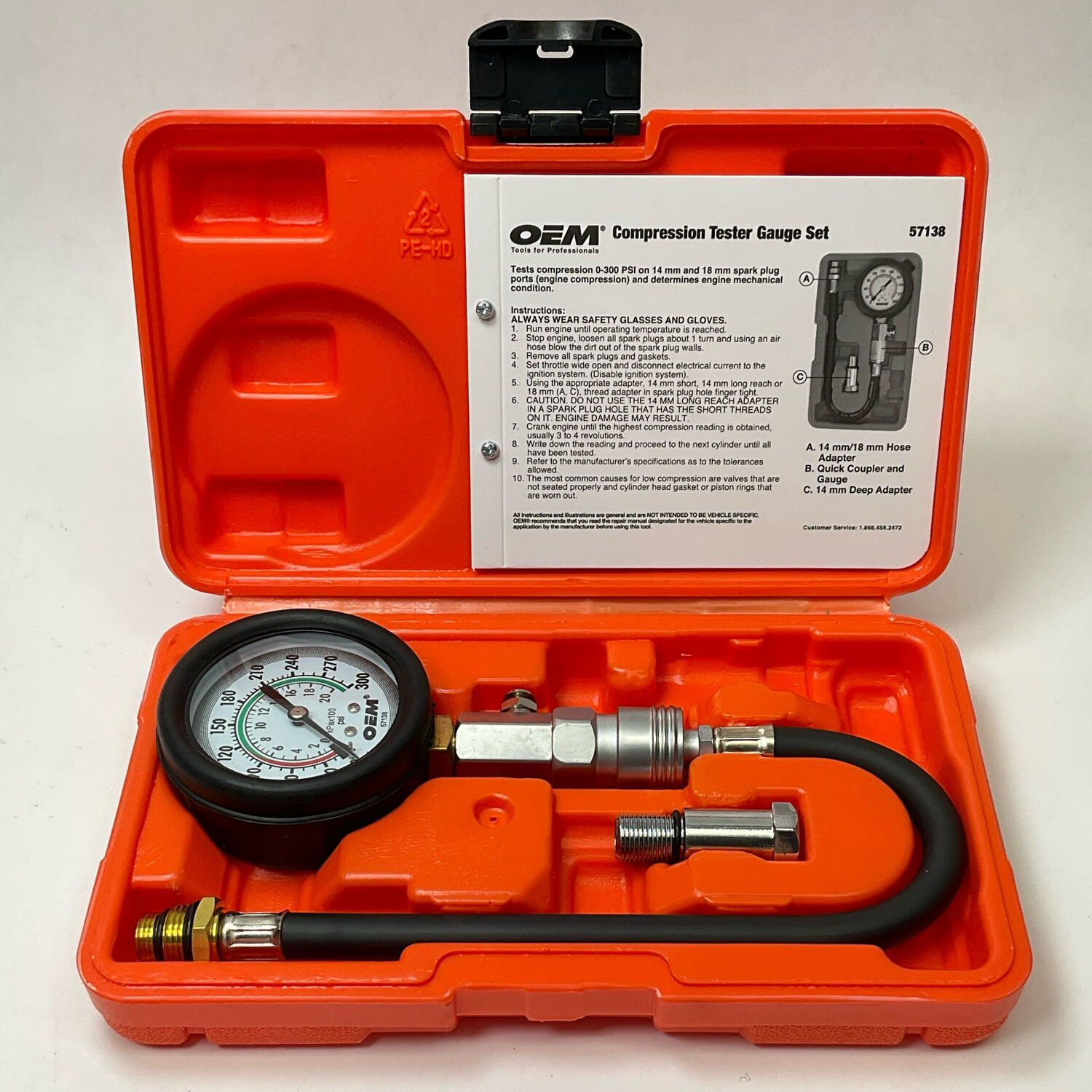 OEM Tools14mm and 18mm Compression Tester Gauge Set, 57138 - Shop ...