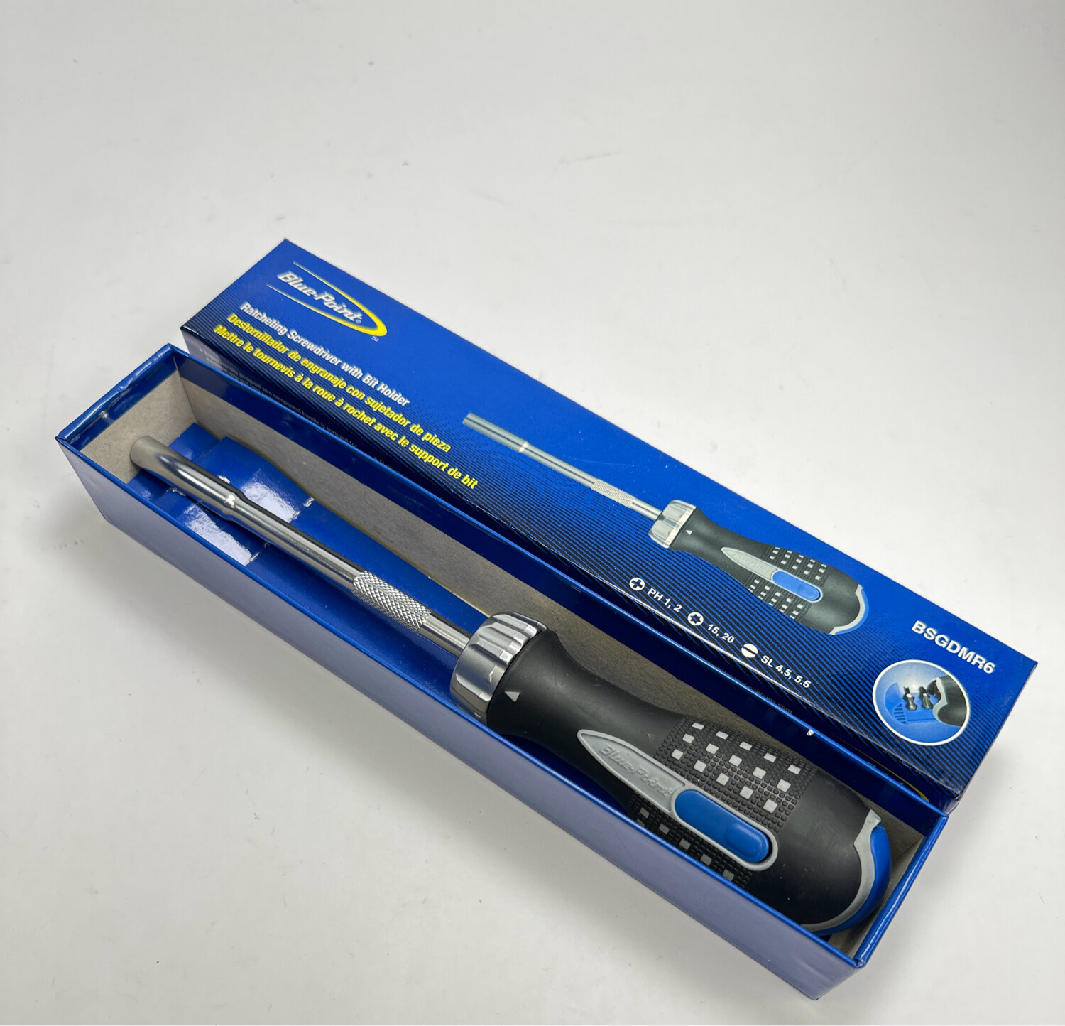Blue Point Ratcheting Standard Screwdriver W/ Bit Holder, BSGDMR6 ...