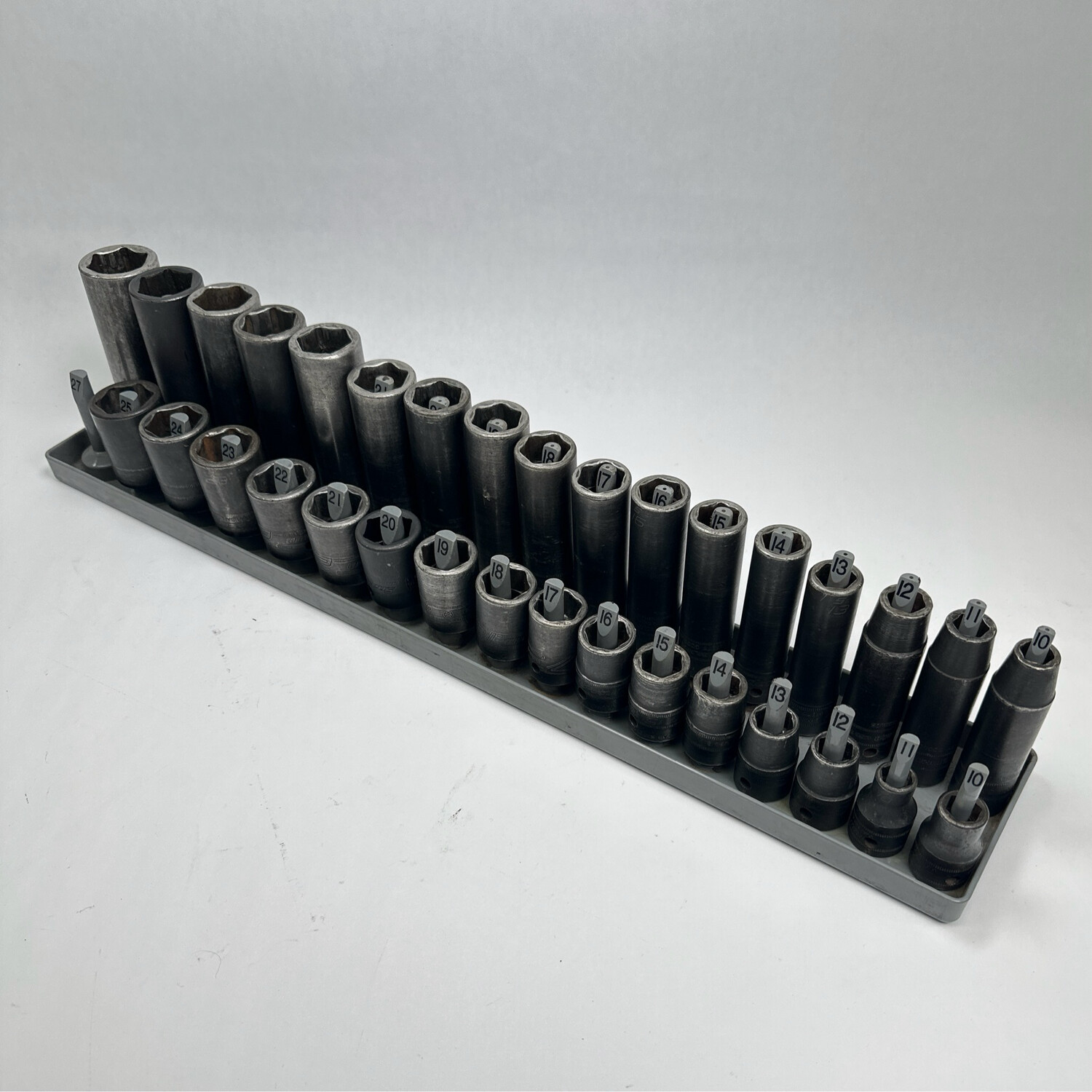 Snap On 33pc 1/2” Drive Metric Impact Shallow & Deep Socket Set, (10 ...