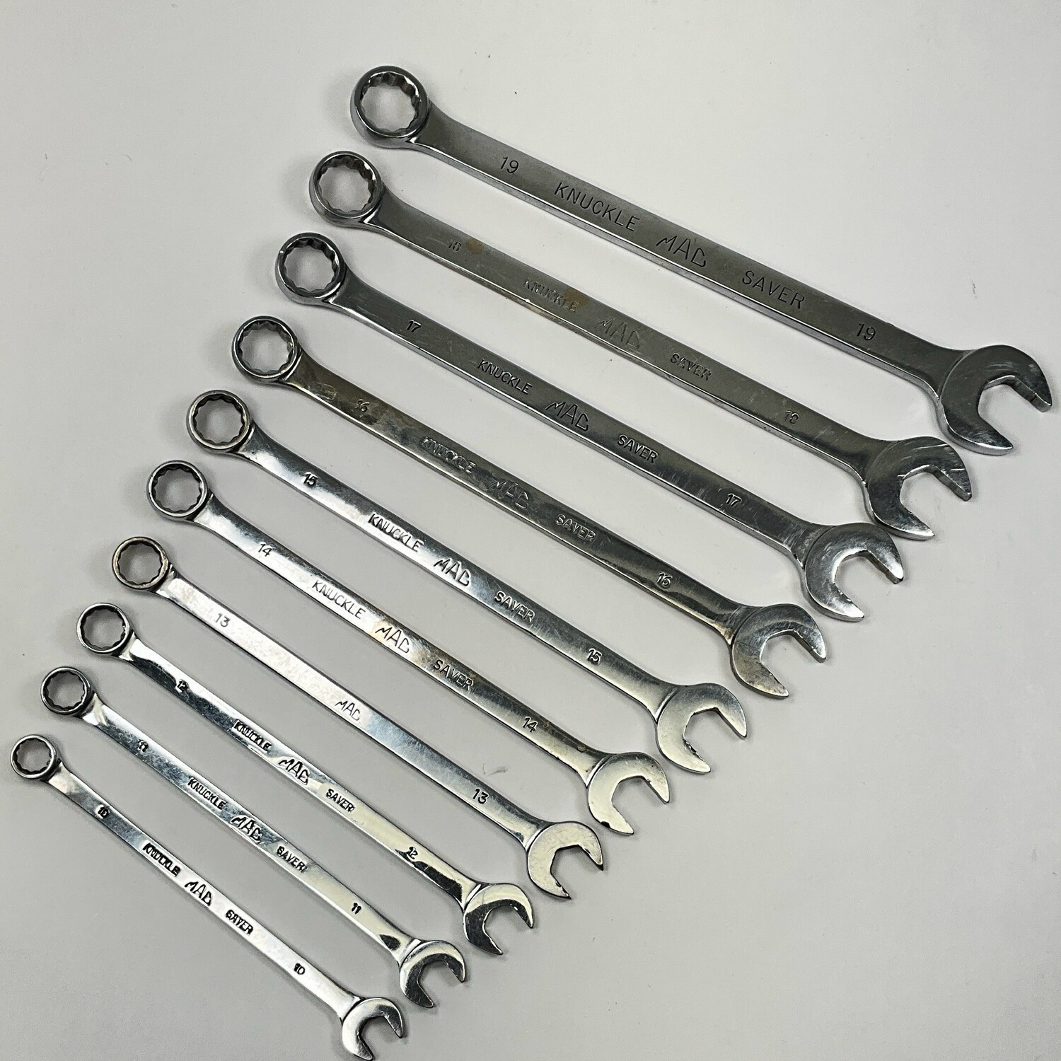 Mac Tools 10pc "Knuckle-Saver” Metric 12PT Combination Wrench Set (10 ...