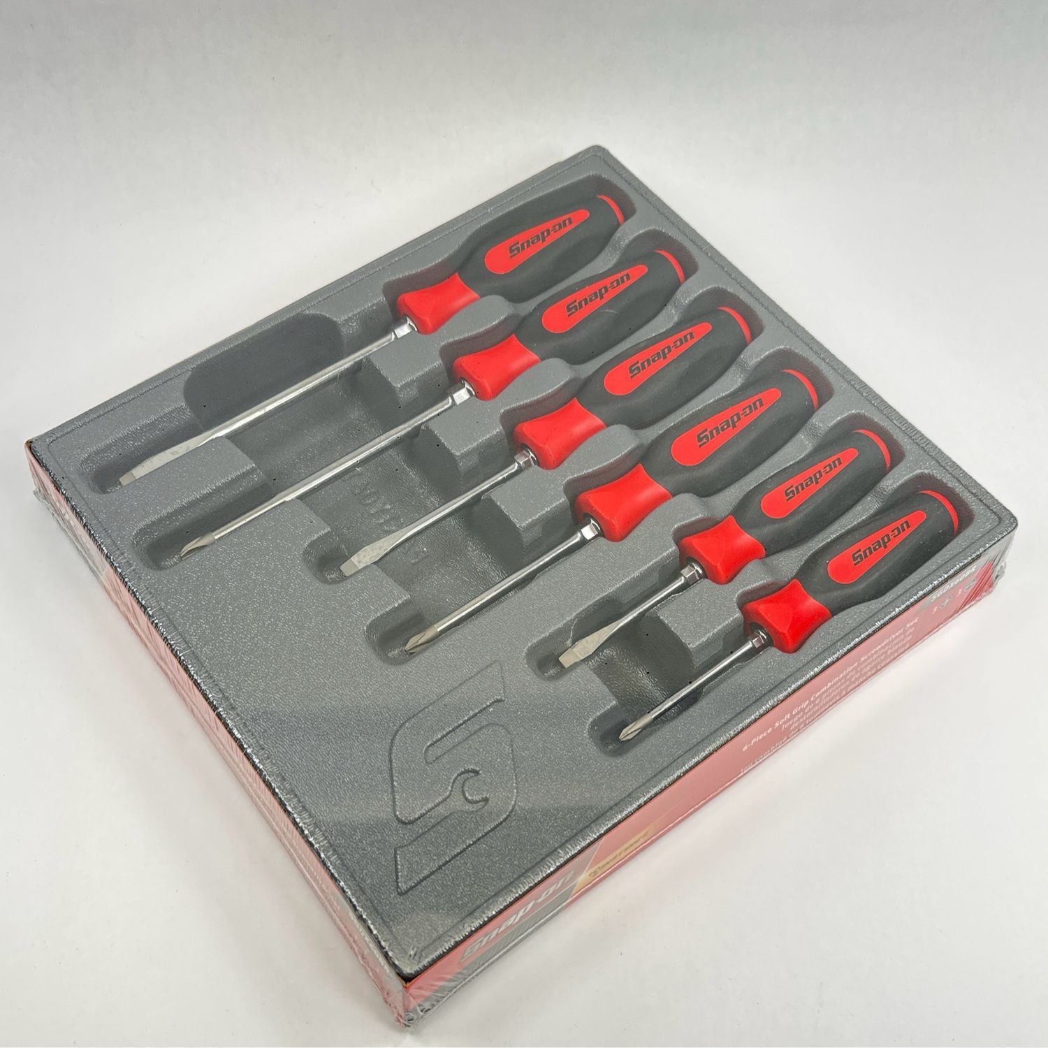 Snap On 6 pc Combination Instinct® Soft Grip Screwdriver Set (Red ...