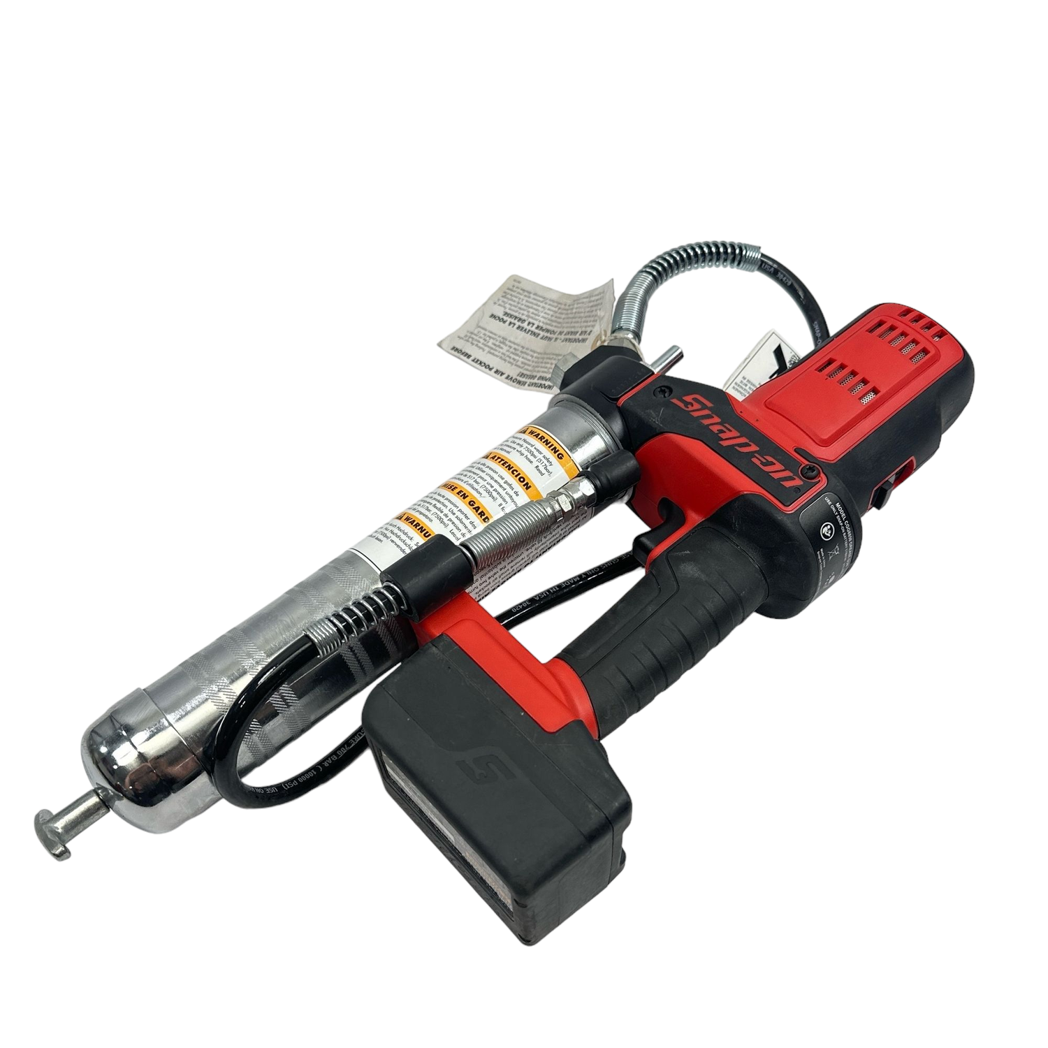 Snap On 18 V MonsterLithium Cordless Grease Gun (One Battery) (Red ...