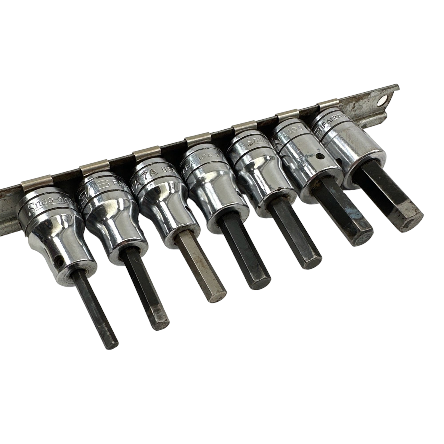 Snap On 8 pc 3/8" Drive SAE Standard Hex Bit Socket Set (9/64”-3/8 ...