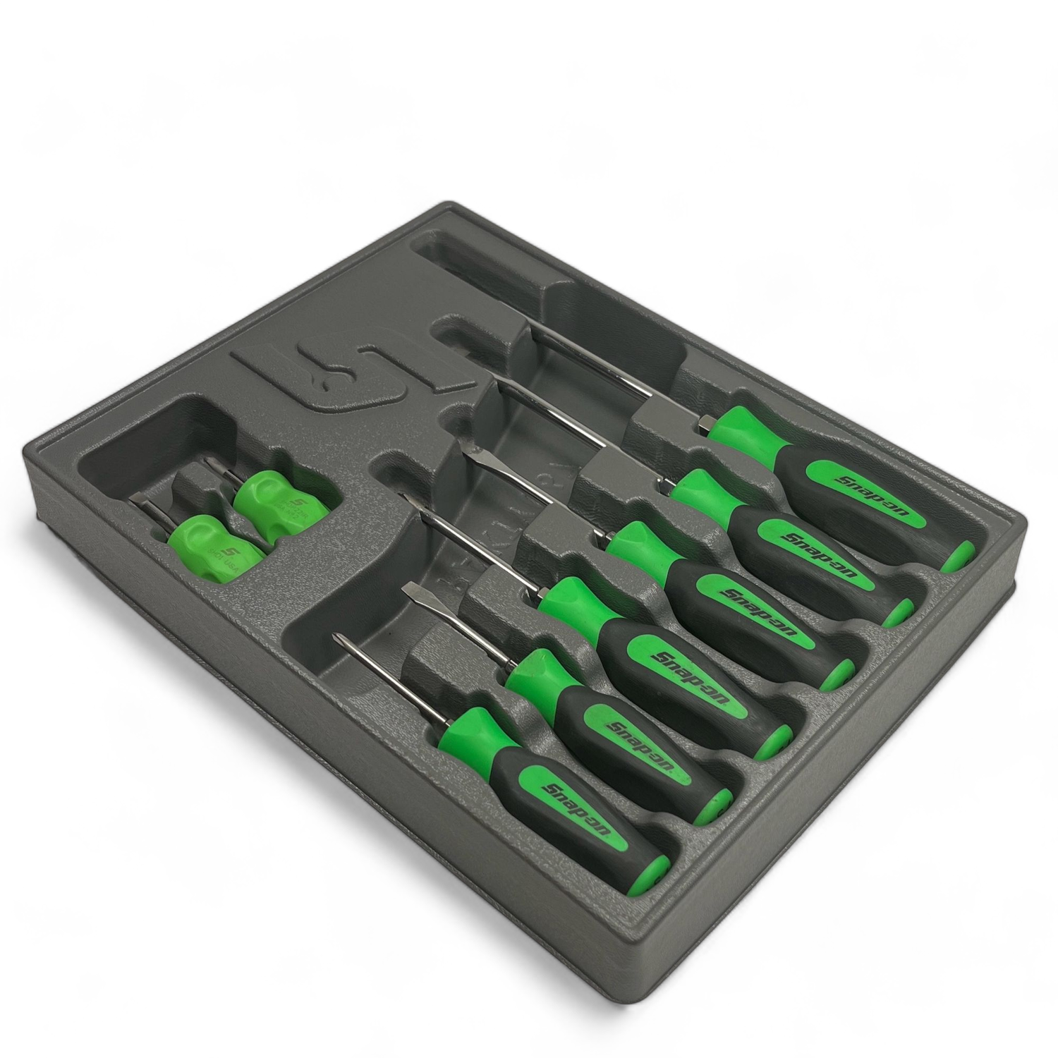 Snap On 8 pc Instinct Soft Grip Combination Screwdriver Set (Green ...