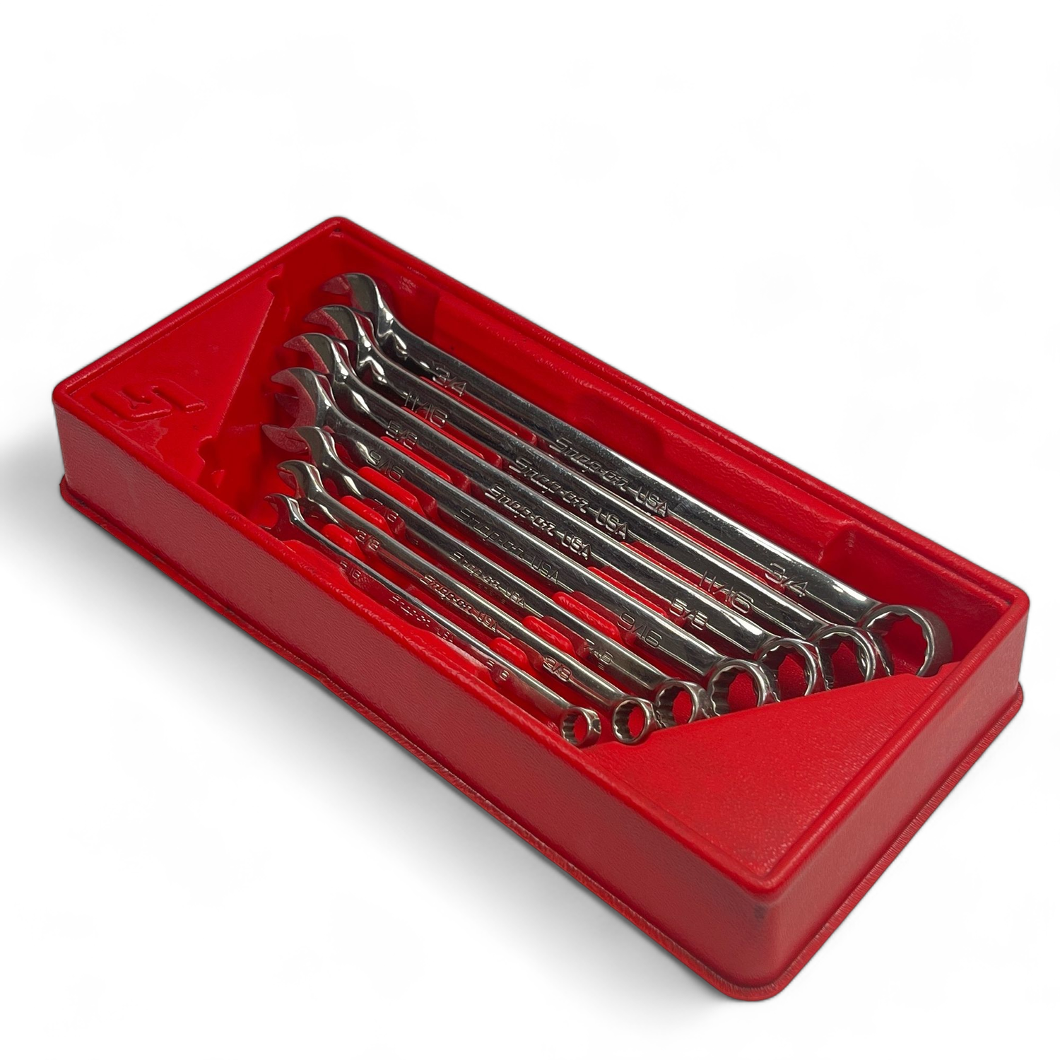 Snap On 7 pc 12-Point SAE Flank Drive Plus Combination Wrench Set (3/8 ...