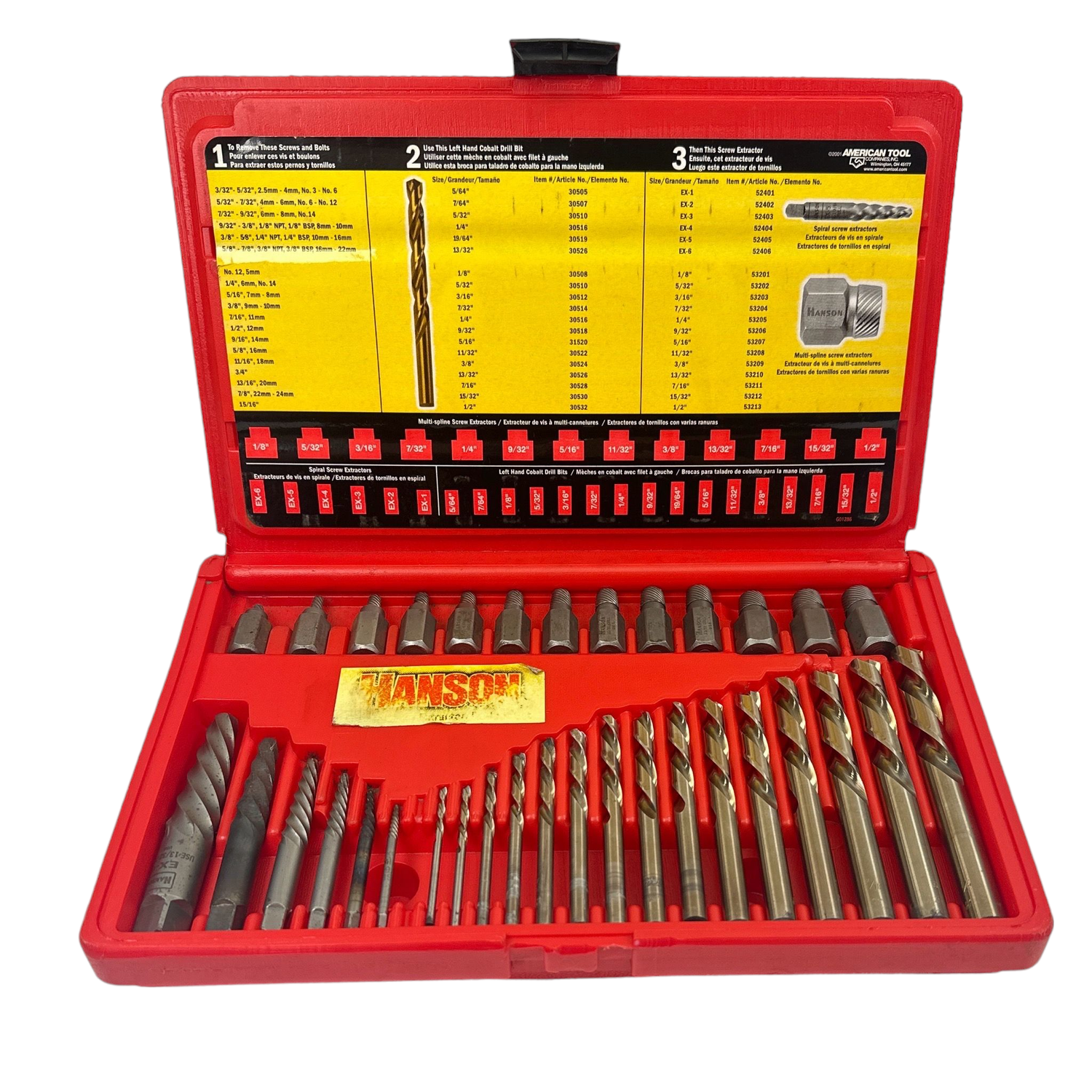 Hanson Master Screw Extractor M/ Drill Bit Set, 11135 - Shop - Tool Swapper
