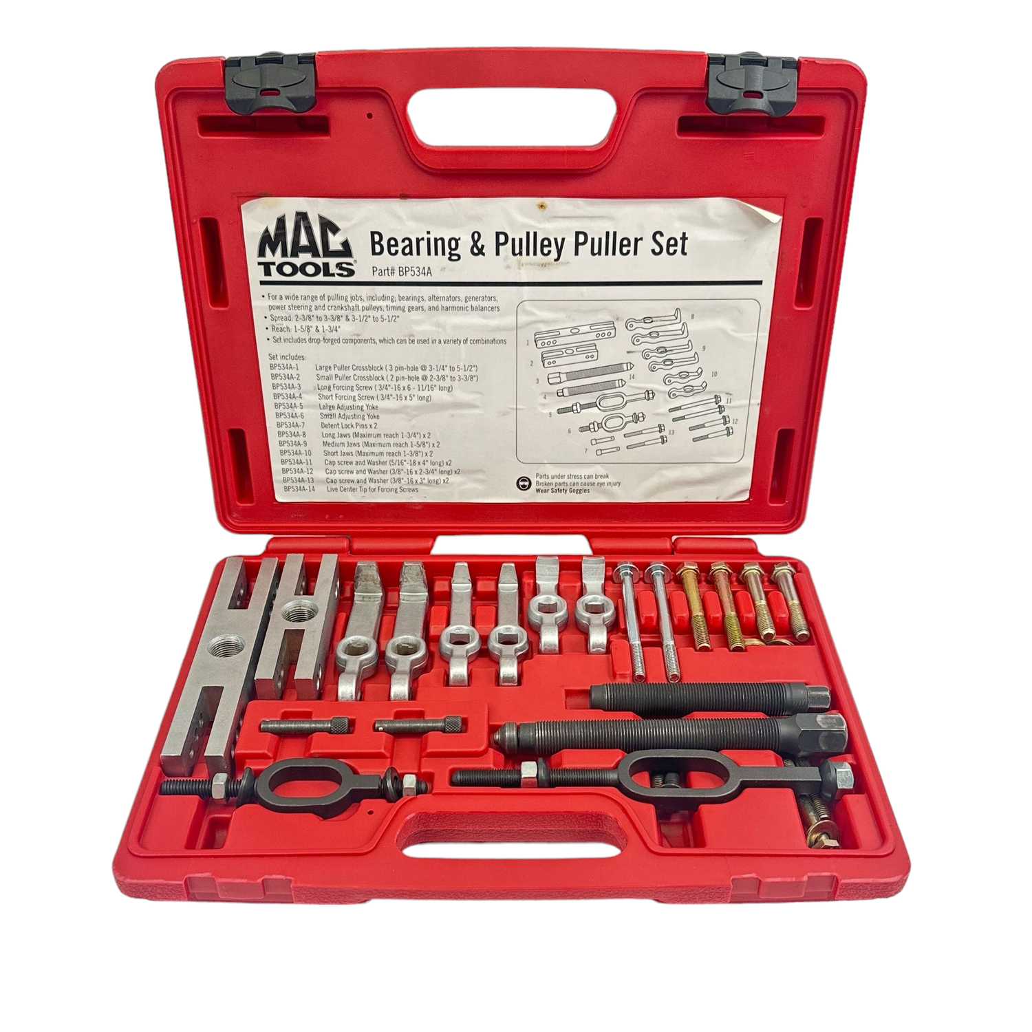 Mac Tools 22 Pc. Bearing And Pulley Puller Set, BP534B - Shop - Tool ...