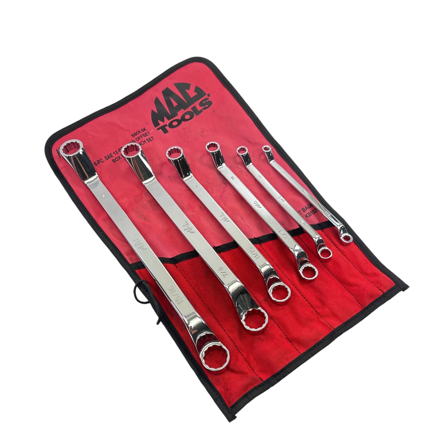 MAC Tools 6pc SAE 12pt Long Offset Box End Wrench Set, SBOL6K - Shop ...