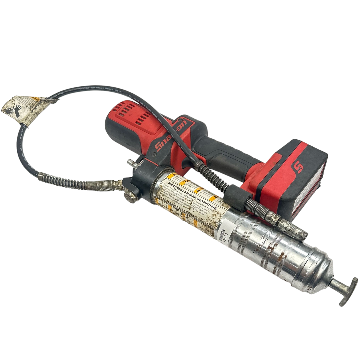 Snap On 18 V MonsterLithium Cordless Grease Gun (1 Battery) (Red ...