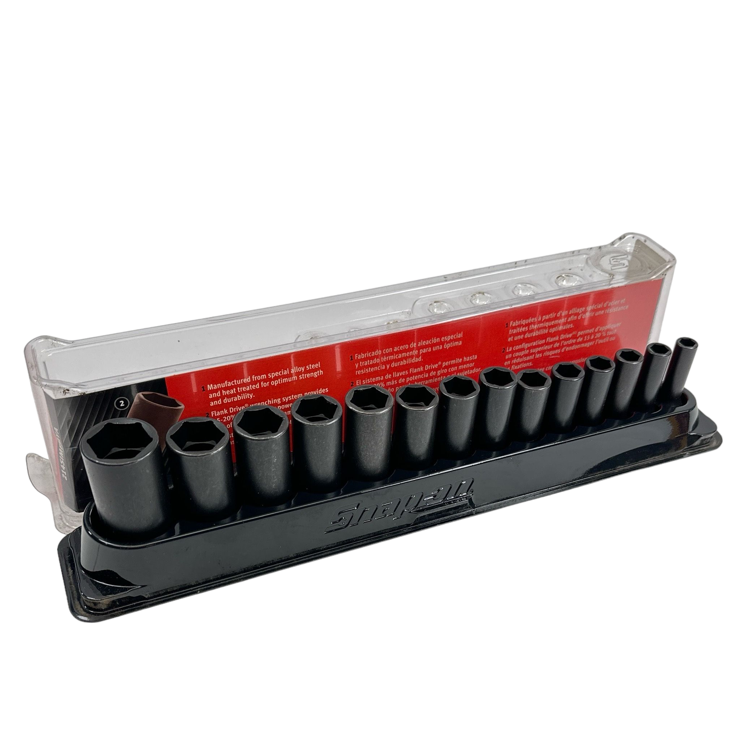 Snap On 14 pc 3/8" Drive 6-Point Metric Flank Drive® Deep Impact Socket ...