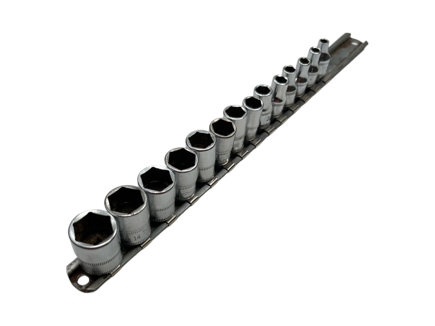 Snap On 14pc 1/4" Drive 6-Point Metric Flank Drive Shallow Socket Set ...