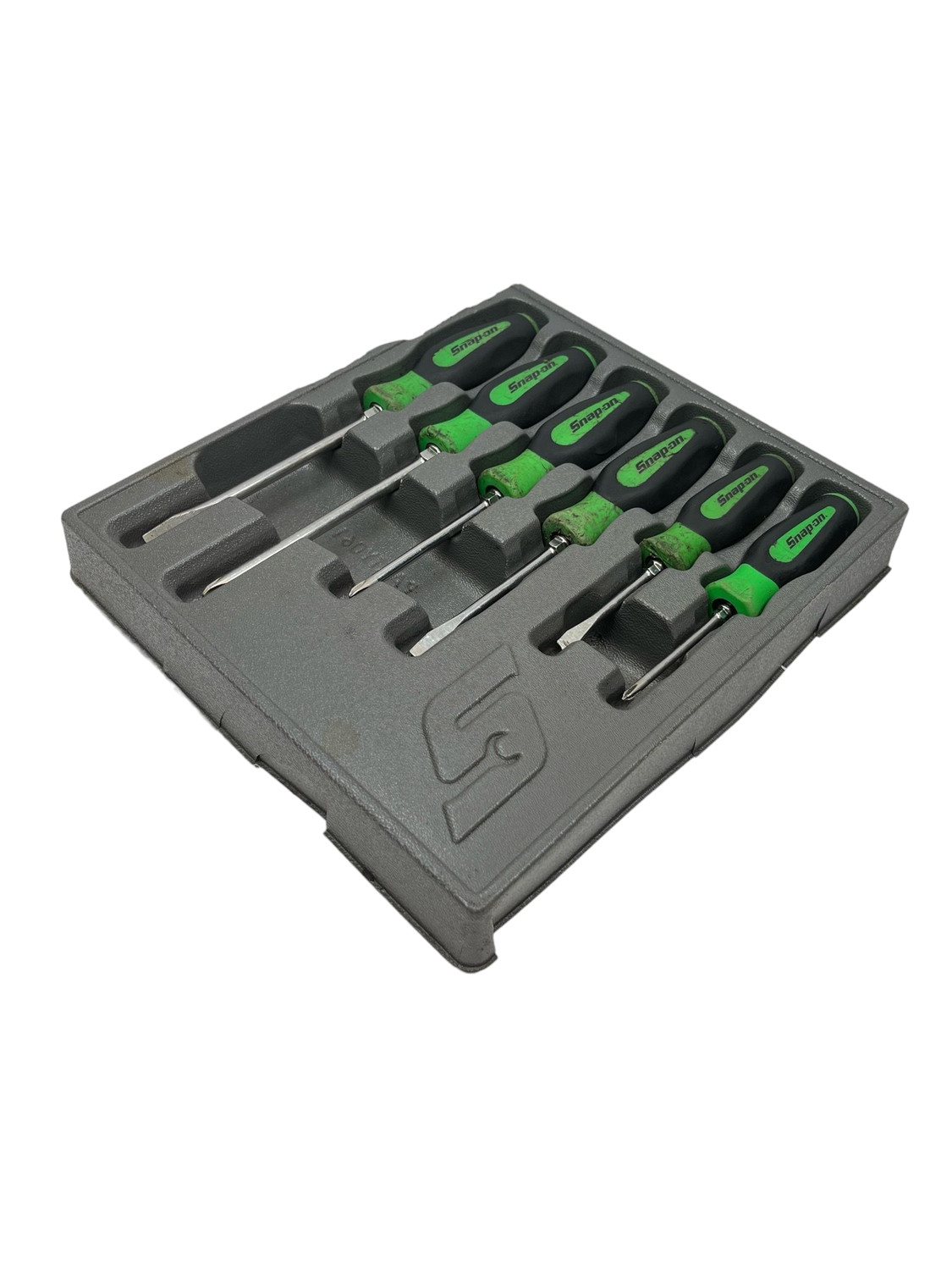 Snap On 6 pc Combination Instinct Soft Grip Screwdriver Set (Green ...