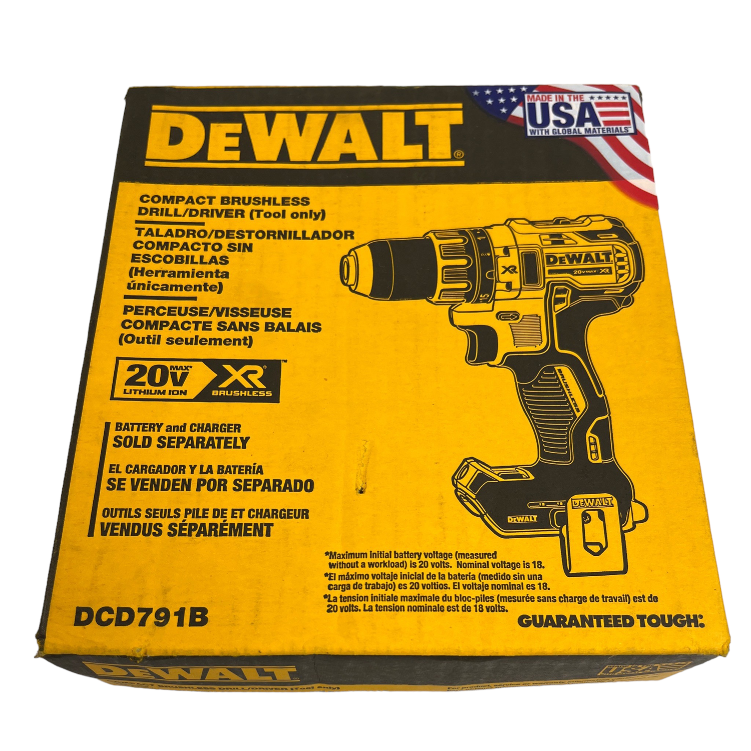 Dewalt Compact Brushless Drill/Driver (Tool Only) DCD791B - Shop - Tool ...