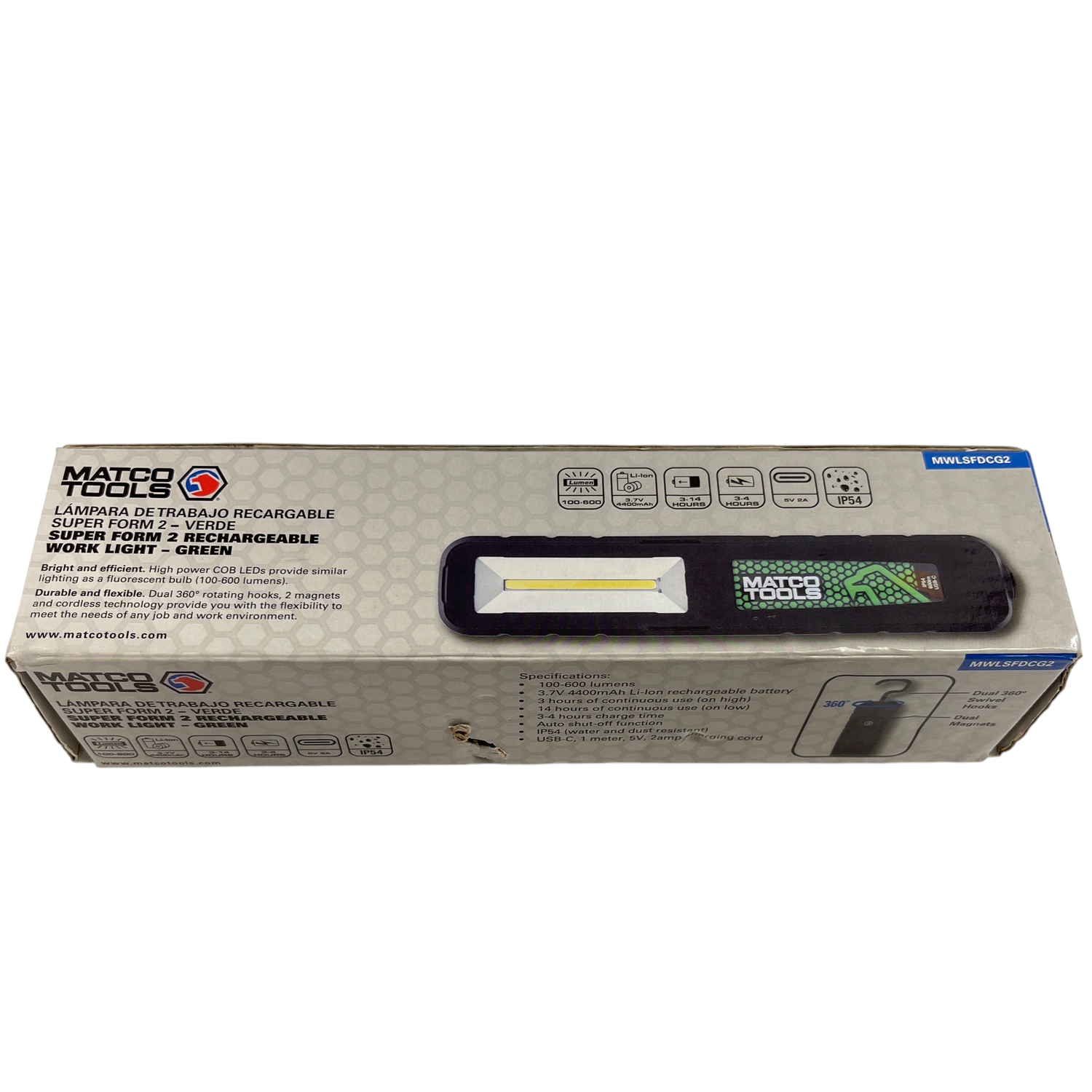 Matco Tools Super Form 2 Rechargeable Work Light, MWLSFDCG2 - Shop ...