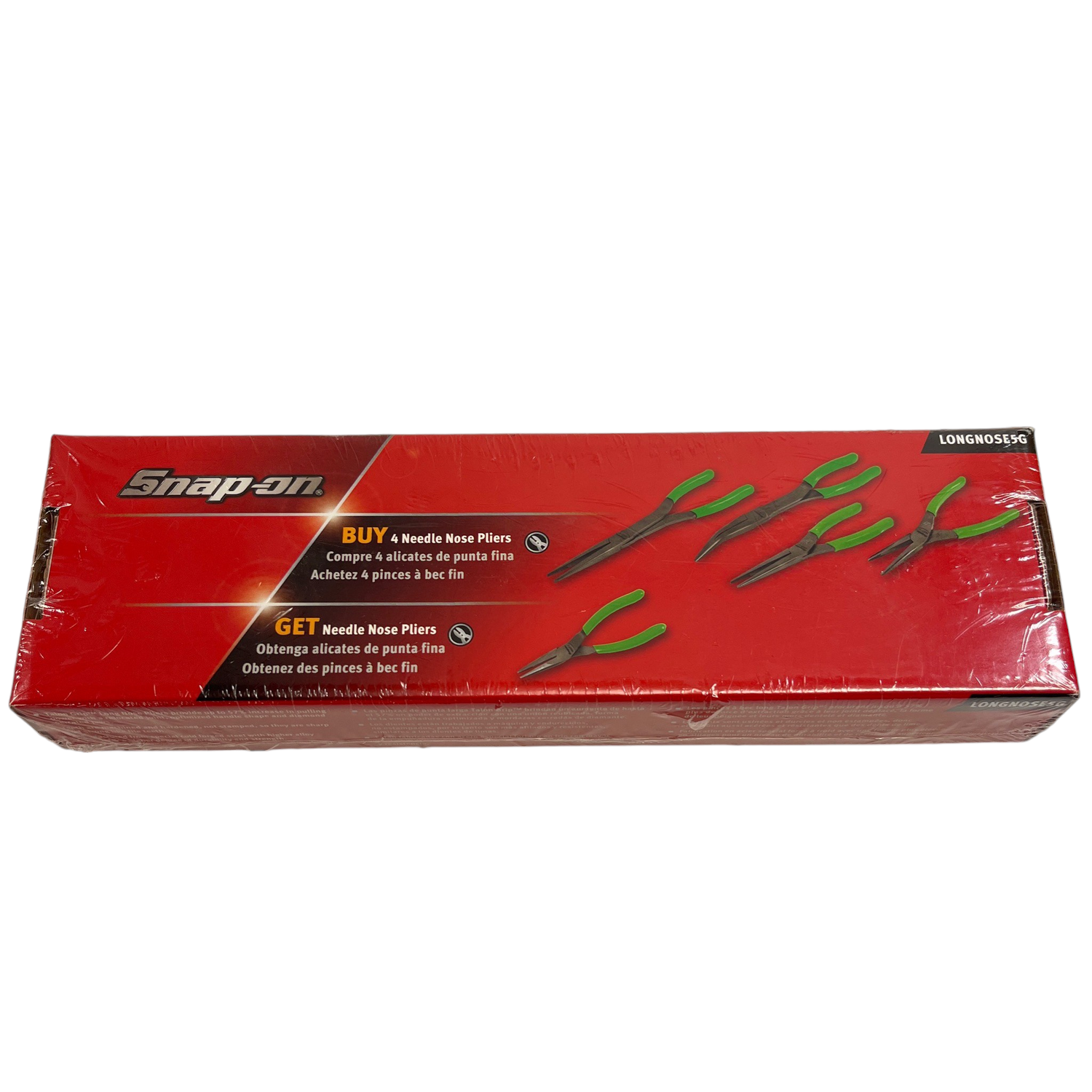 Snap On 5 Pc. Needle Nose Pliers (Green), LONGNOSE5G - Shop - Tool Swapper
