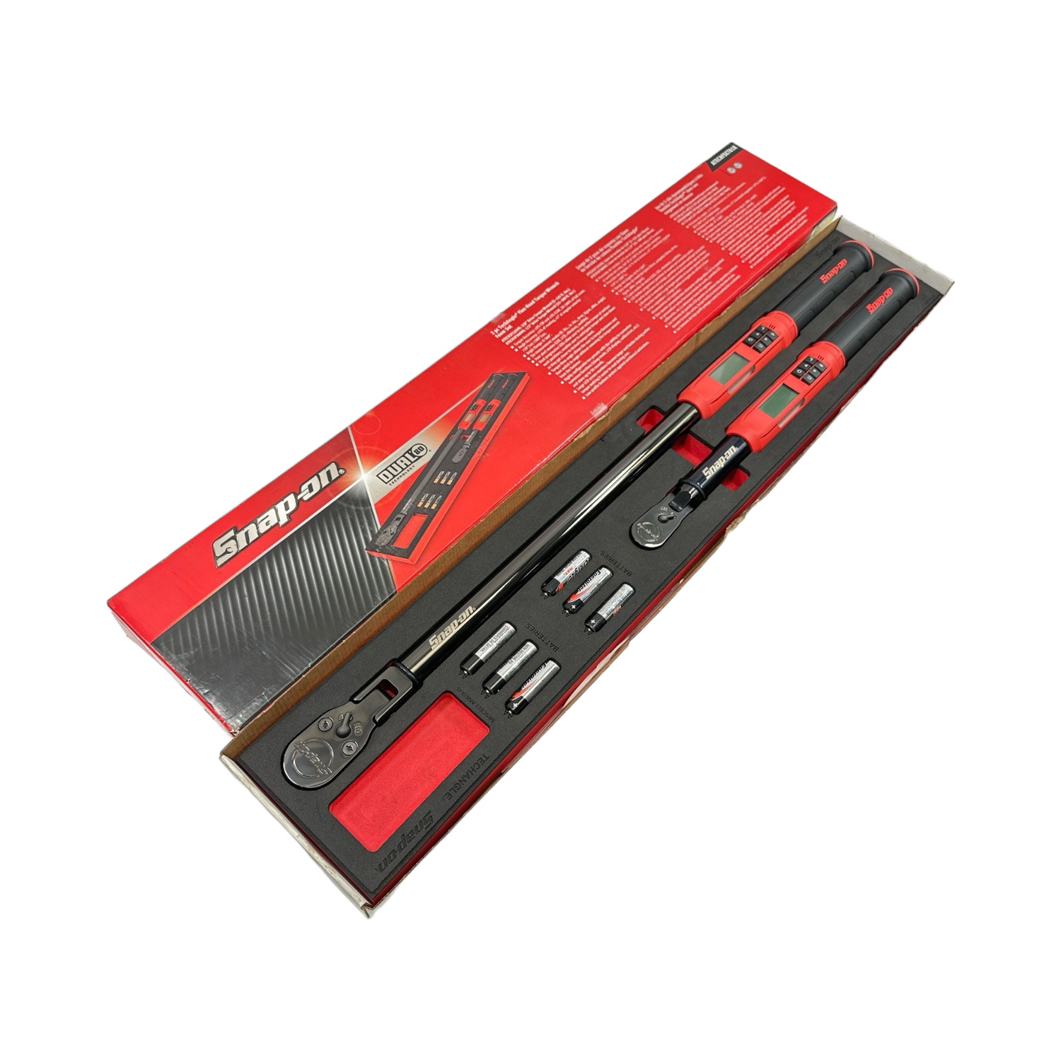 Snap On 2 pc 3/8 and 1/2" Drive Flex-Head TechAngle® Torque Wrench Set ...
