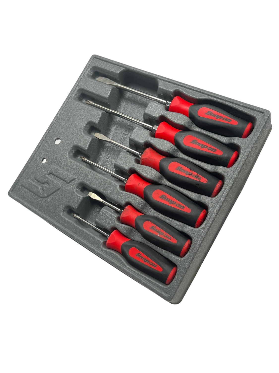 Snap On 6 pc Combination Instinct Soft Grip Screwdriver Set (Red ...