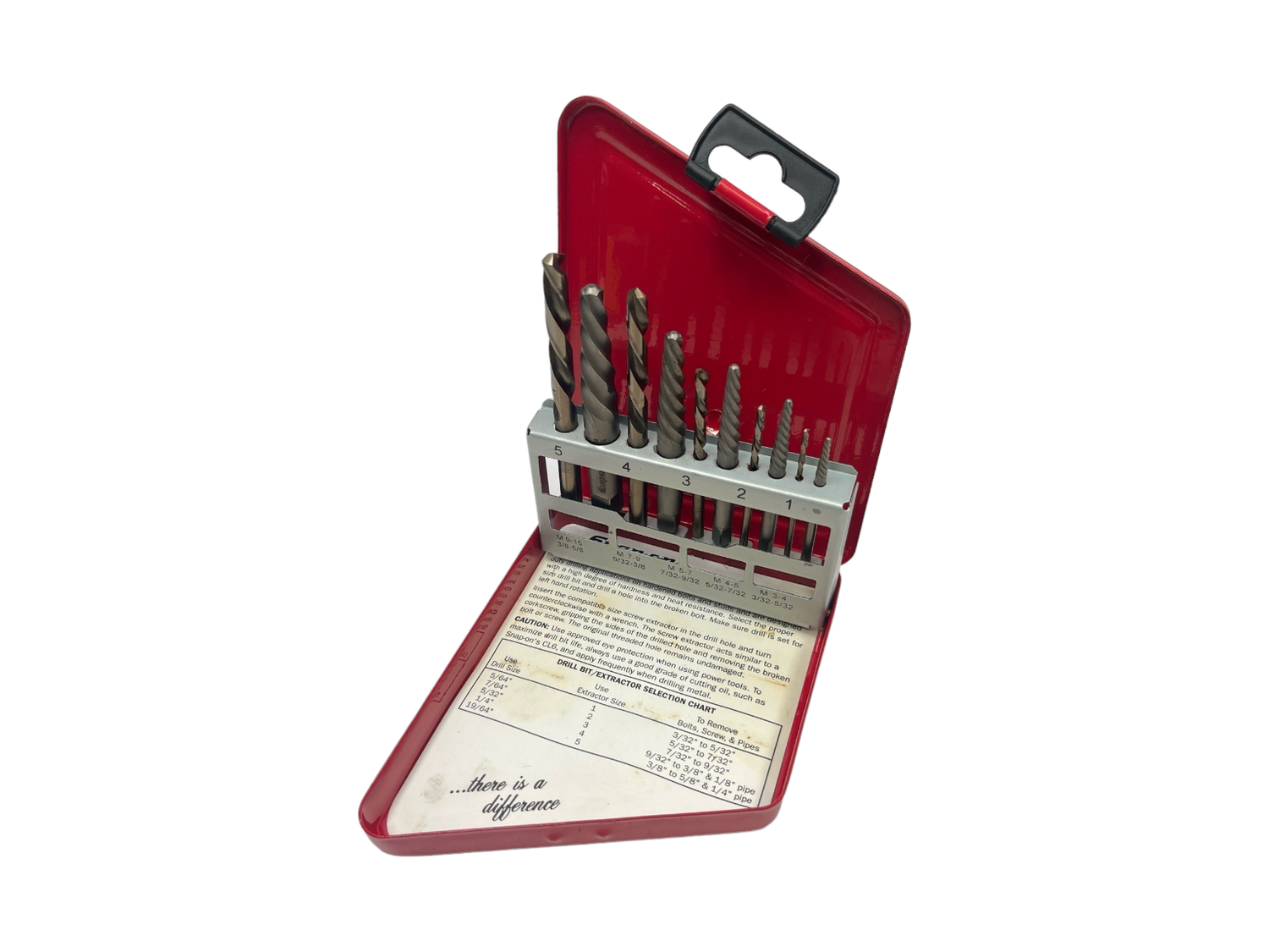 Snap On 10 Piece Extractor & Drill Set (Left Hand Colbat Drills ...